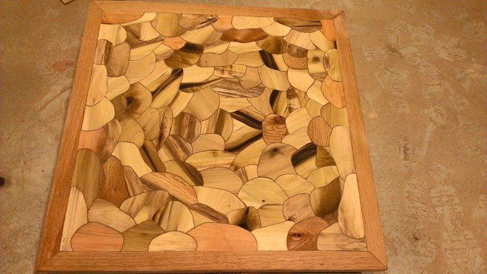 Custom Made Intarsia Woodwork Tables by Crush Art Designs | CustomMade.com