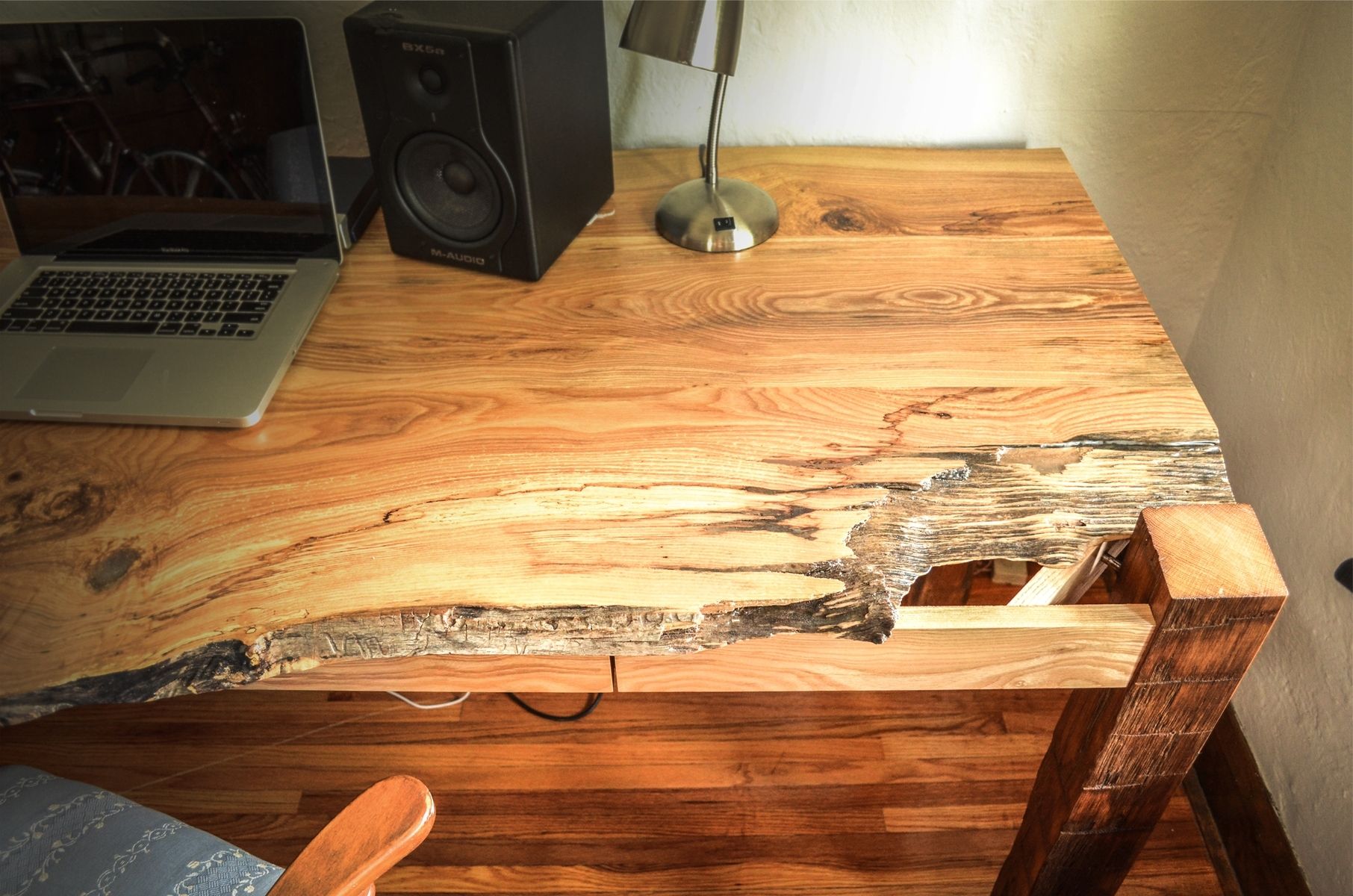Hand Crafted Live Edge Ash Desk by Heritage Wood Co | CustomMade.com
