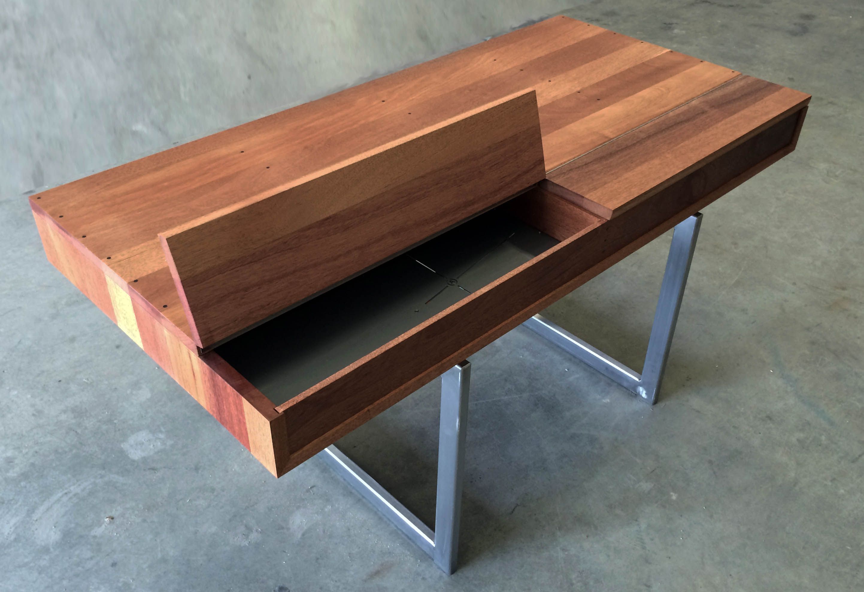 Custom Mid Century Modern Mahogany Desk by Object A | CustomMade.com