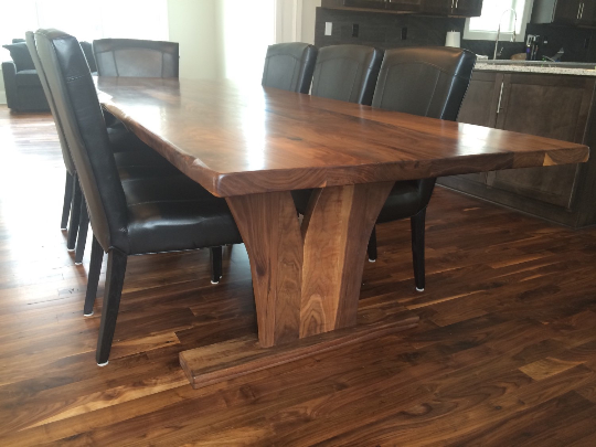 Hand Made Hand Carved Live Edge Dining Table by Arthurs Best Custom ...