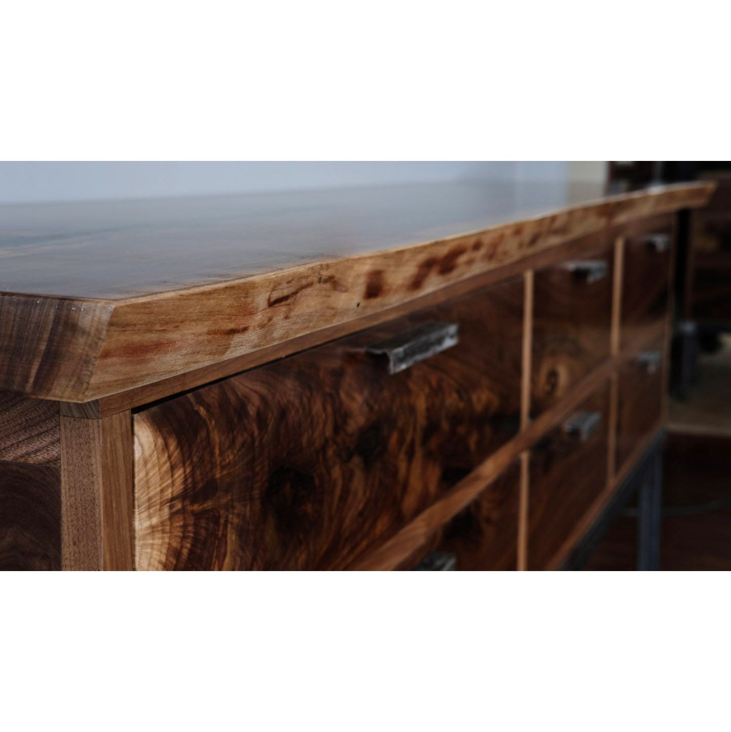 Hand Crafted Live Edge Walnut Entry Table by Stasis Woodworking ...