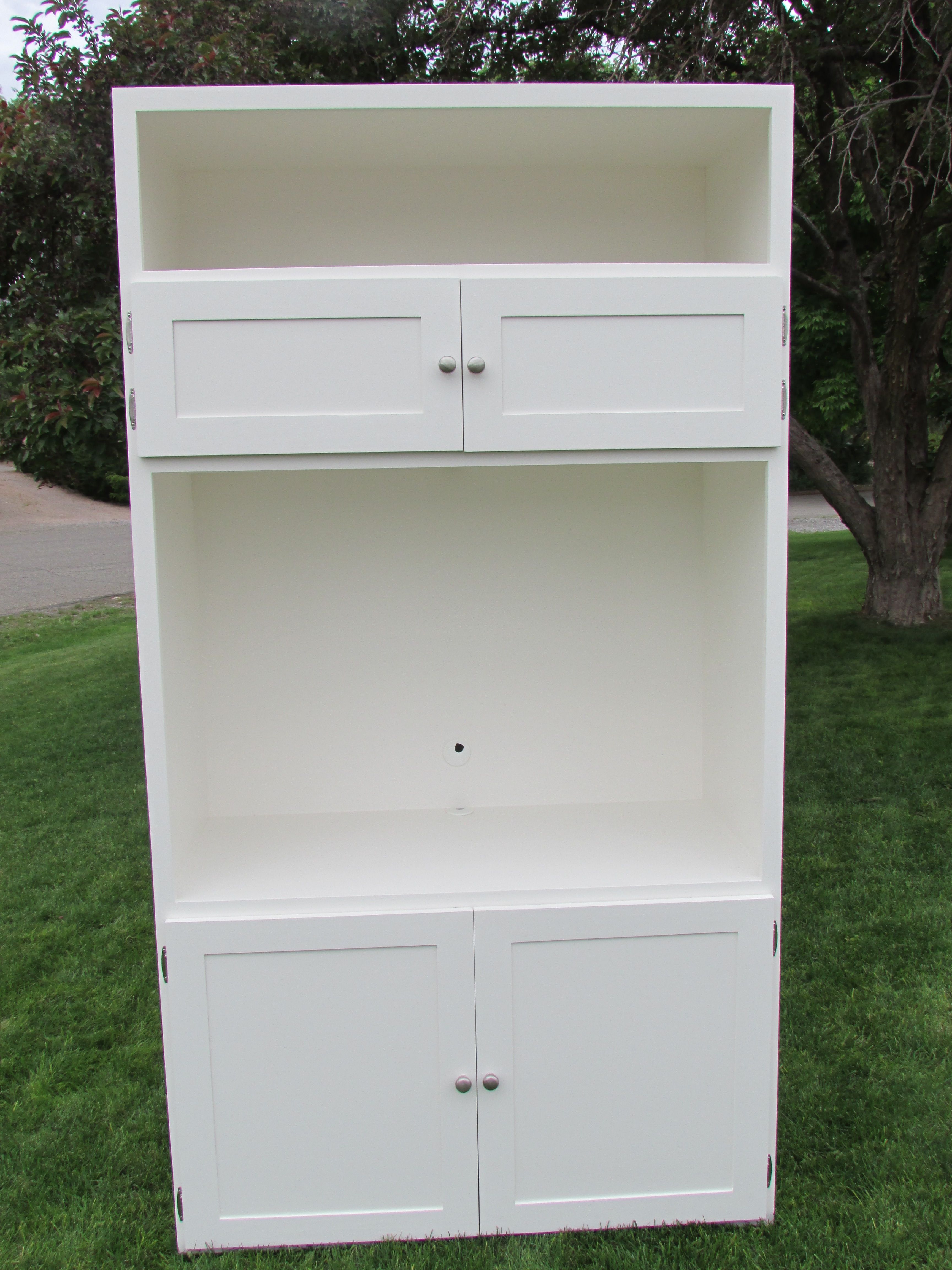 Hand Made Custom Built In Media Cabinet by ConnectEDcreations Wood ...