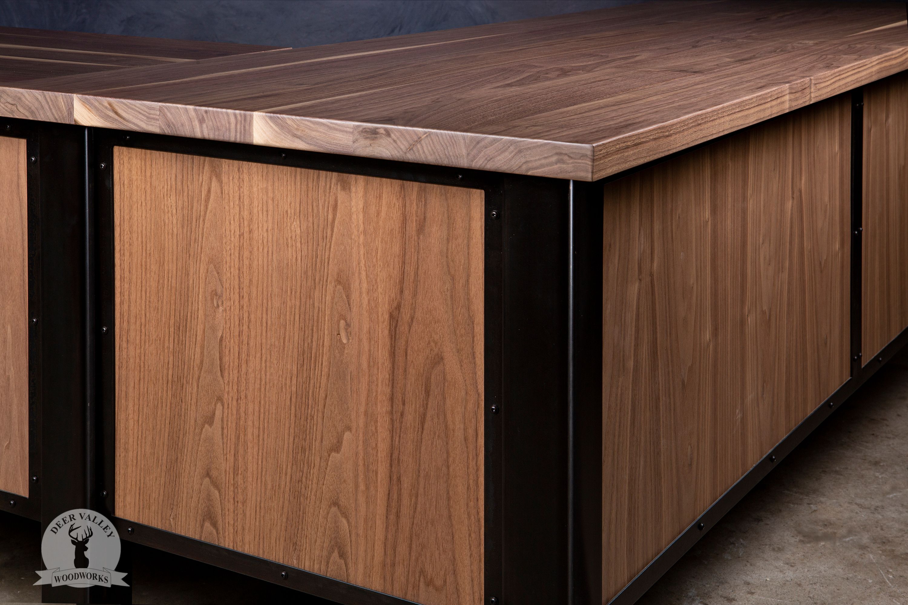 Buy Hand Crafted Walnut Corner Desk, Modern Corner Desk, Office Desk ...