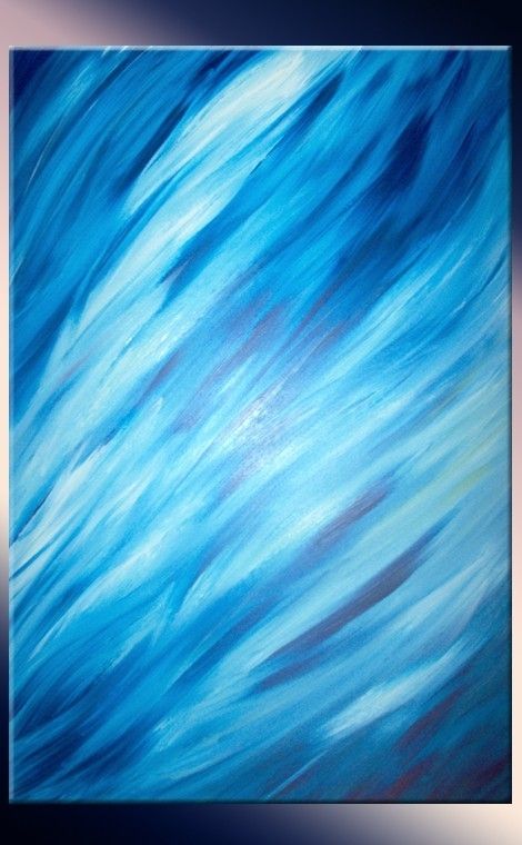 Buy Custom Made Blue Painting By Laffertyart - Original Abstract Art ...