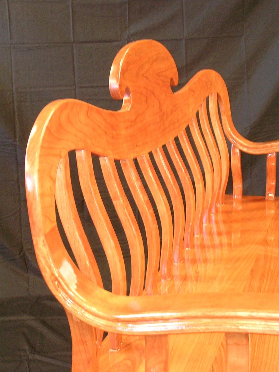 Hand Crafted Cherry Victorian Style Bench by Larue Woodworking ...