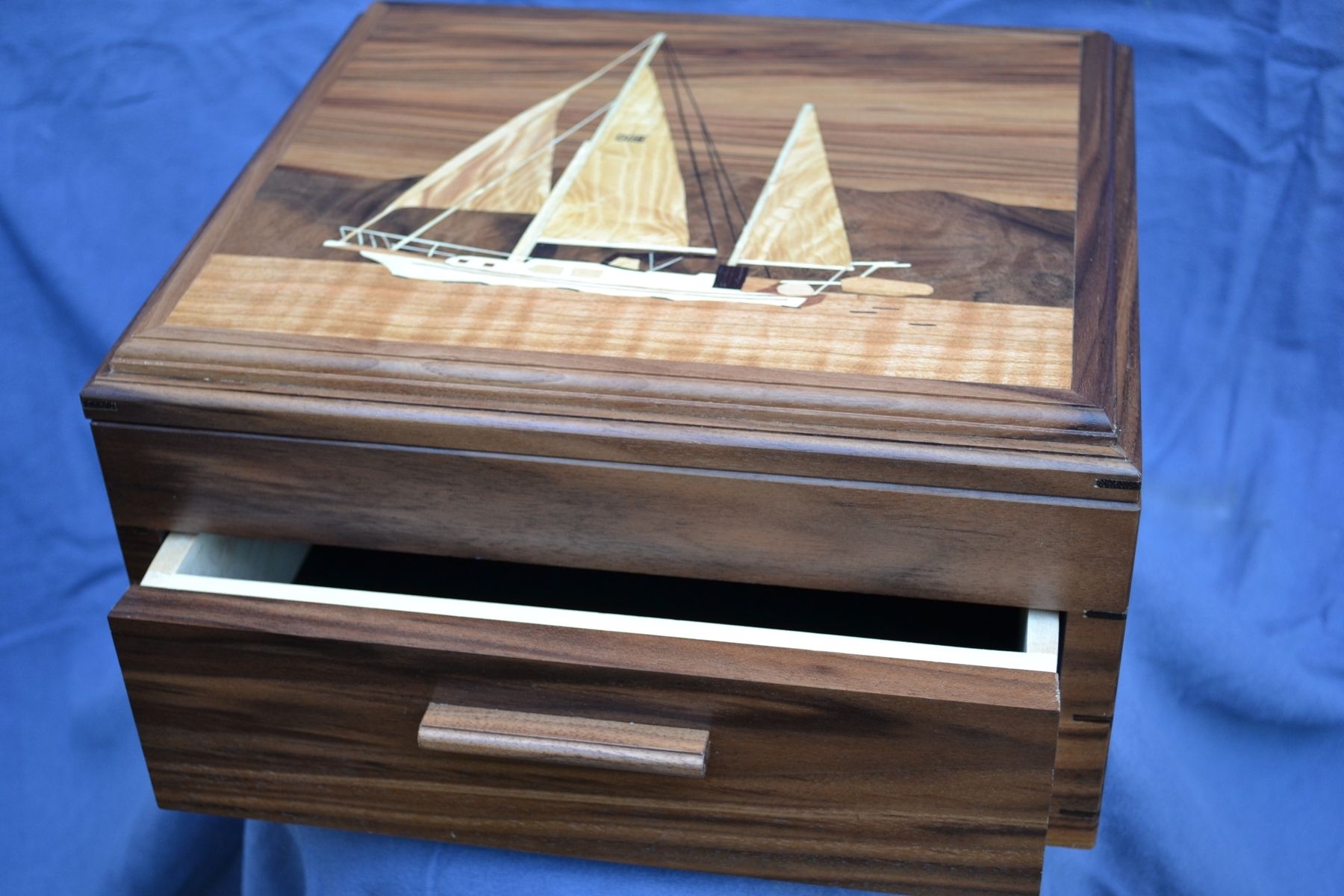 Hand Crafted Keepsake Box For A Sailboat Captain by Dennis Chenoweth ...