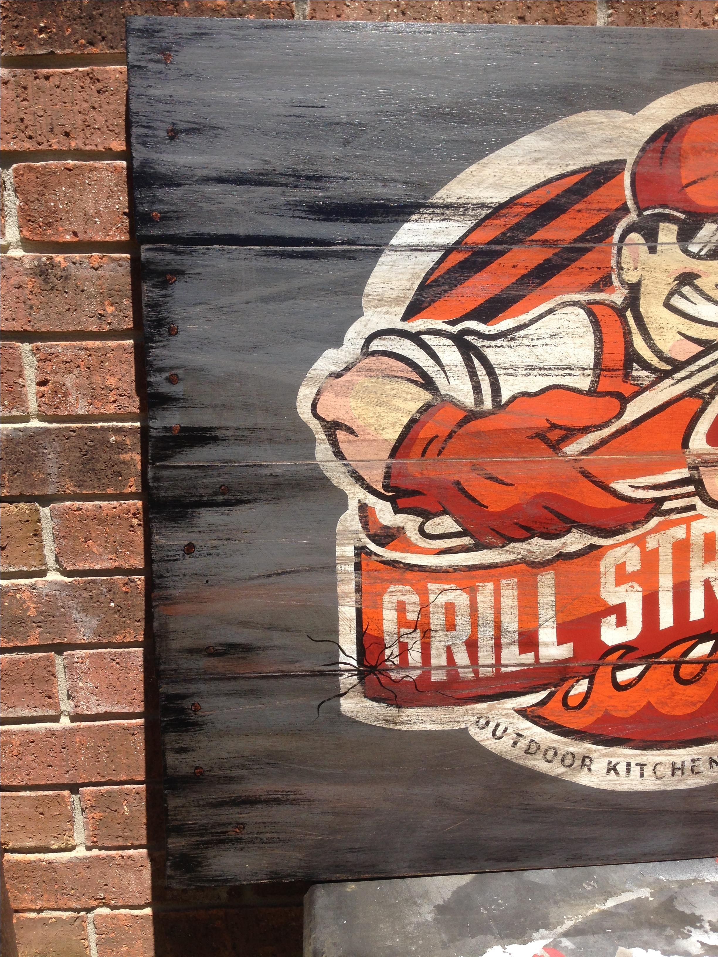 Hand Crafted Business Logo Sign by SantaCruz Designs | CustomMade.com