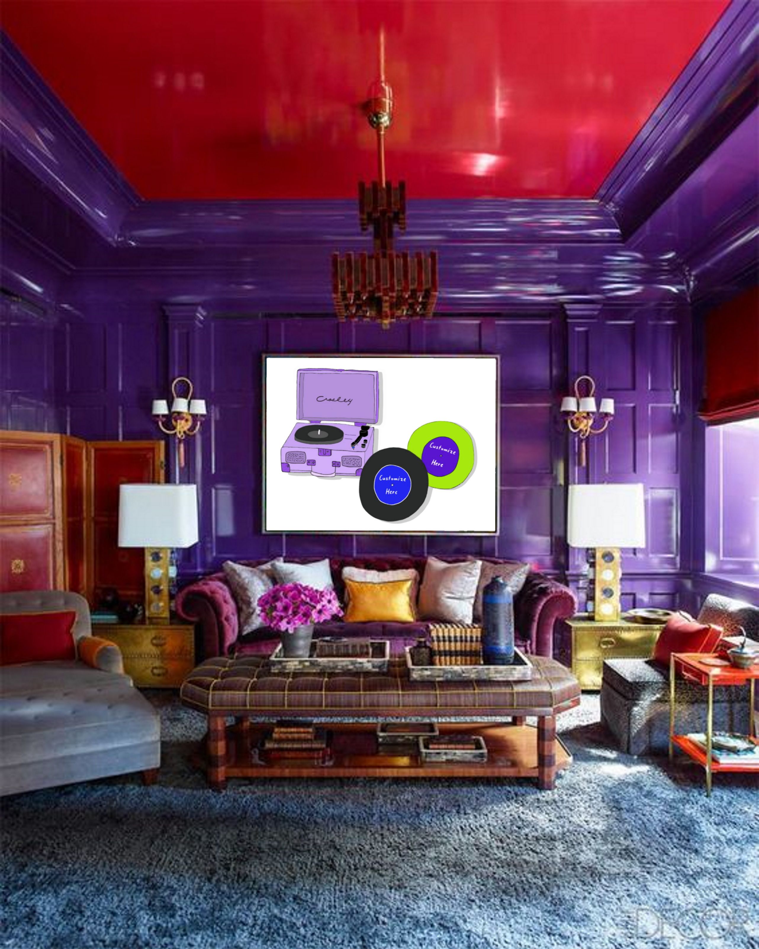 Buy Custom Made Record Player Art Print, made to order from She Makes ...