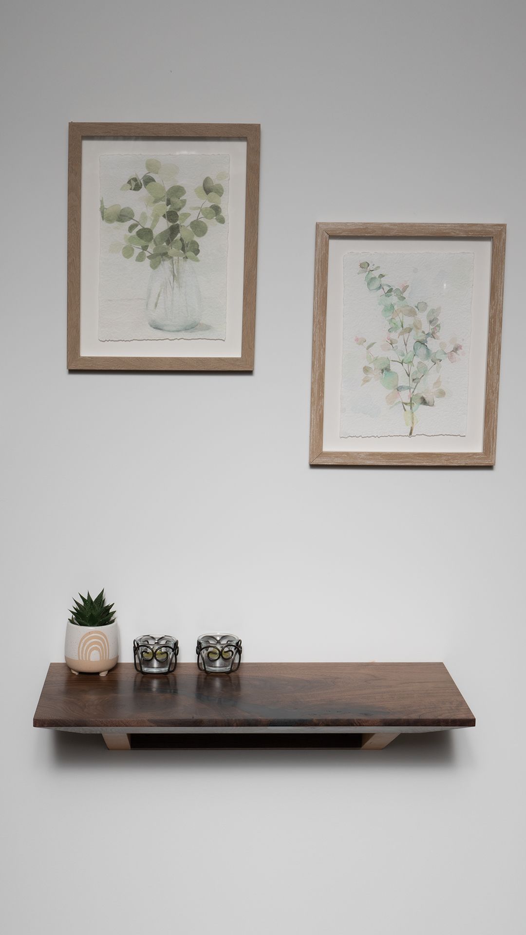 Buy Hand Crafted Floating Walnut Console Table, made to order from ...