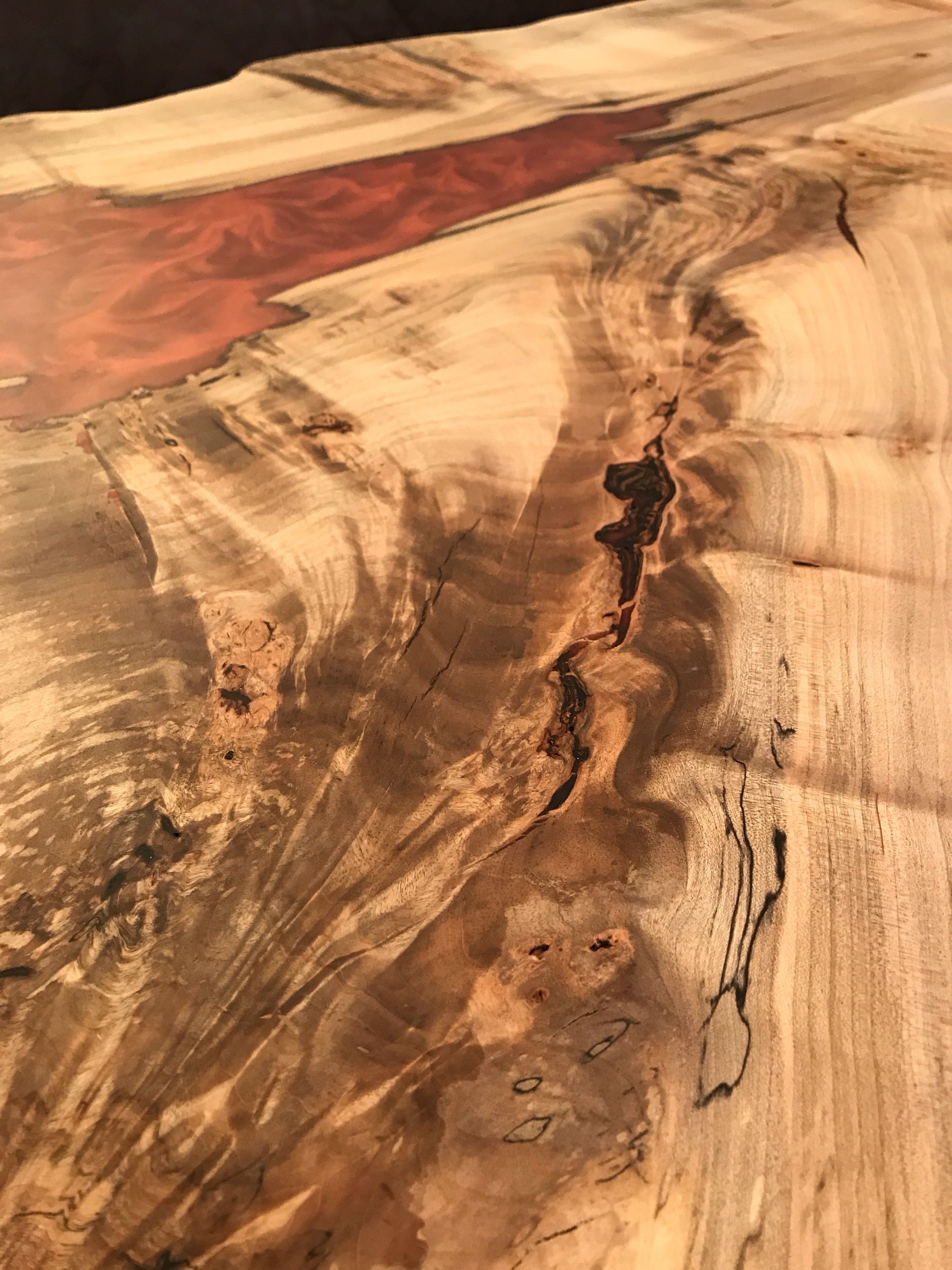 Custom Made Live Edge Maple Resin Table by Martin Rustics | CustomMade.com