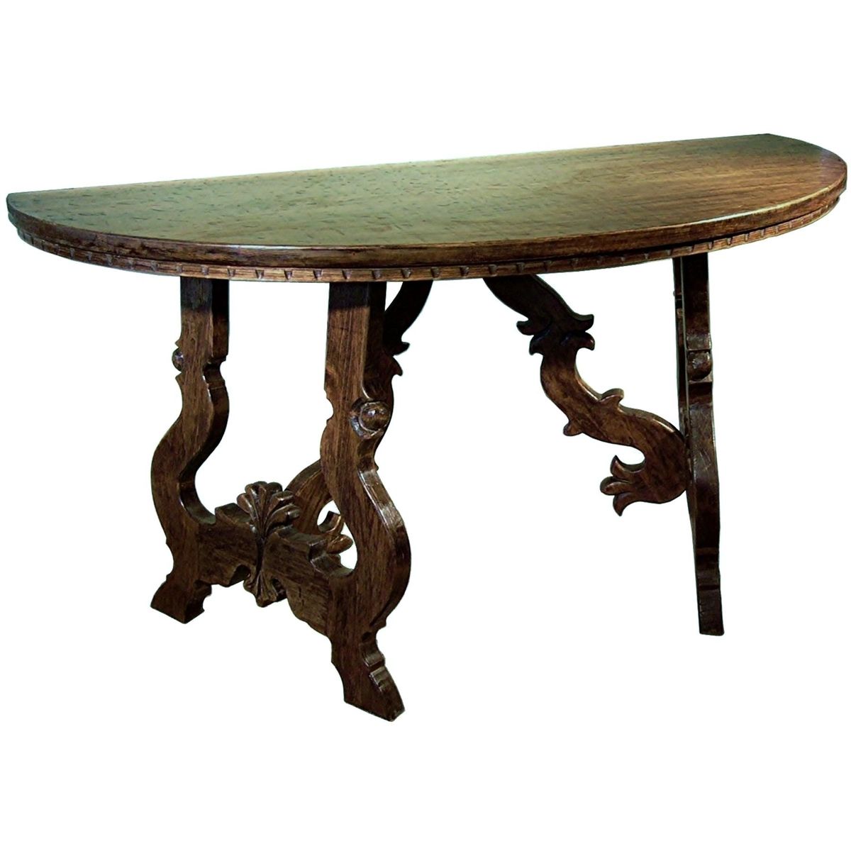 Hand Crafted Half Round Tuscany Hall Table by Accent Products Company ...