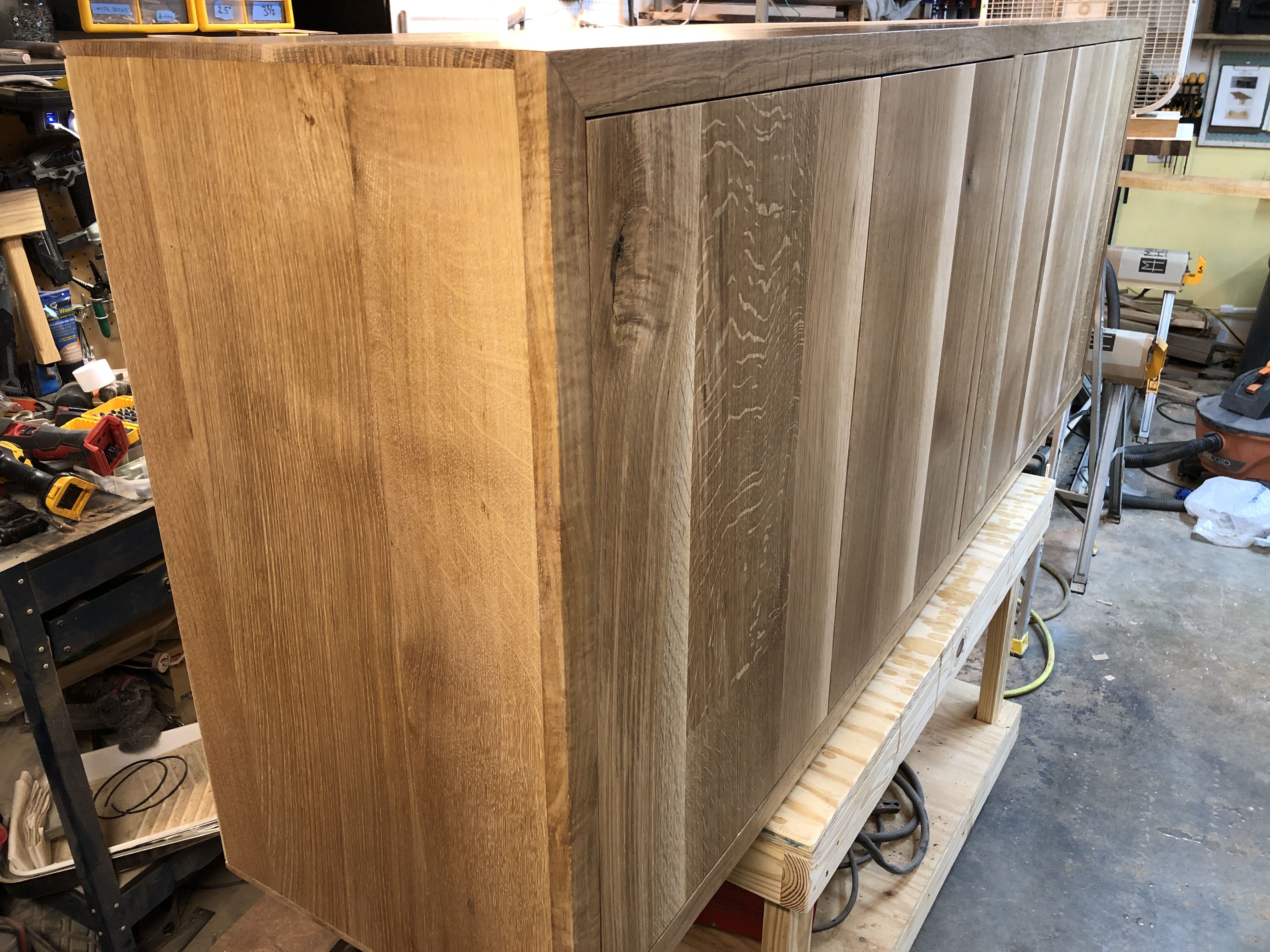 Hand Crafted Quartered Oak Buffet With 4 Doors by HH Co Design ...