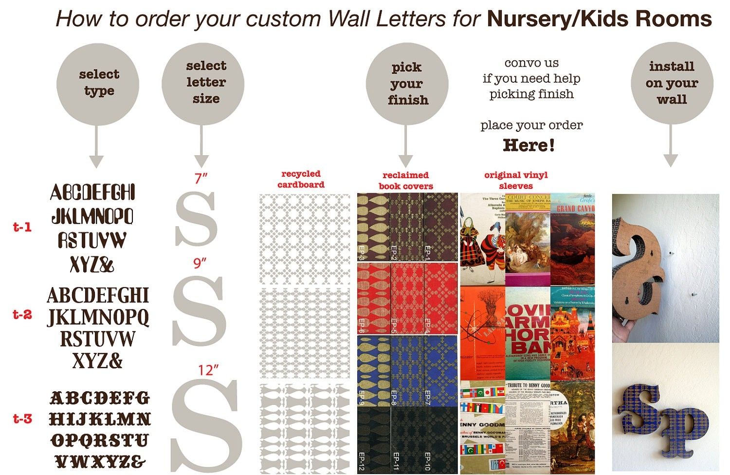 Custom Made Nursery Wall Letters by Happycardboards By Npstudio ...