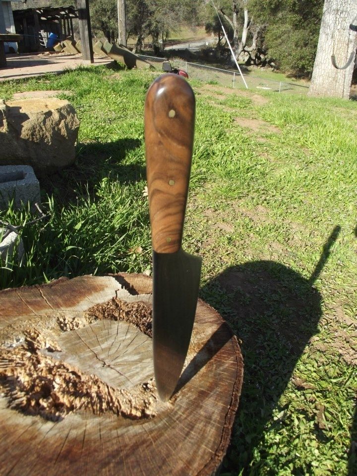 Hand Crafted Claro Walnut Vegetable Knife by Mark Norman's Custom ...