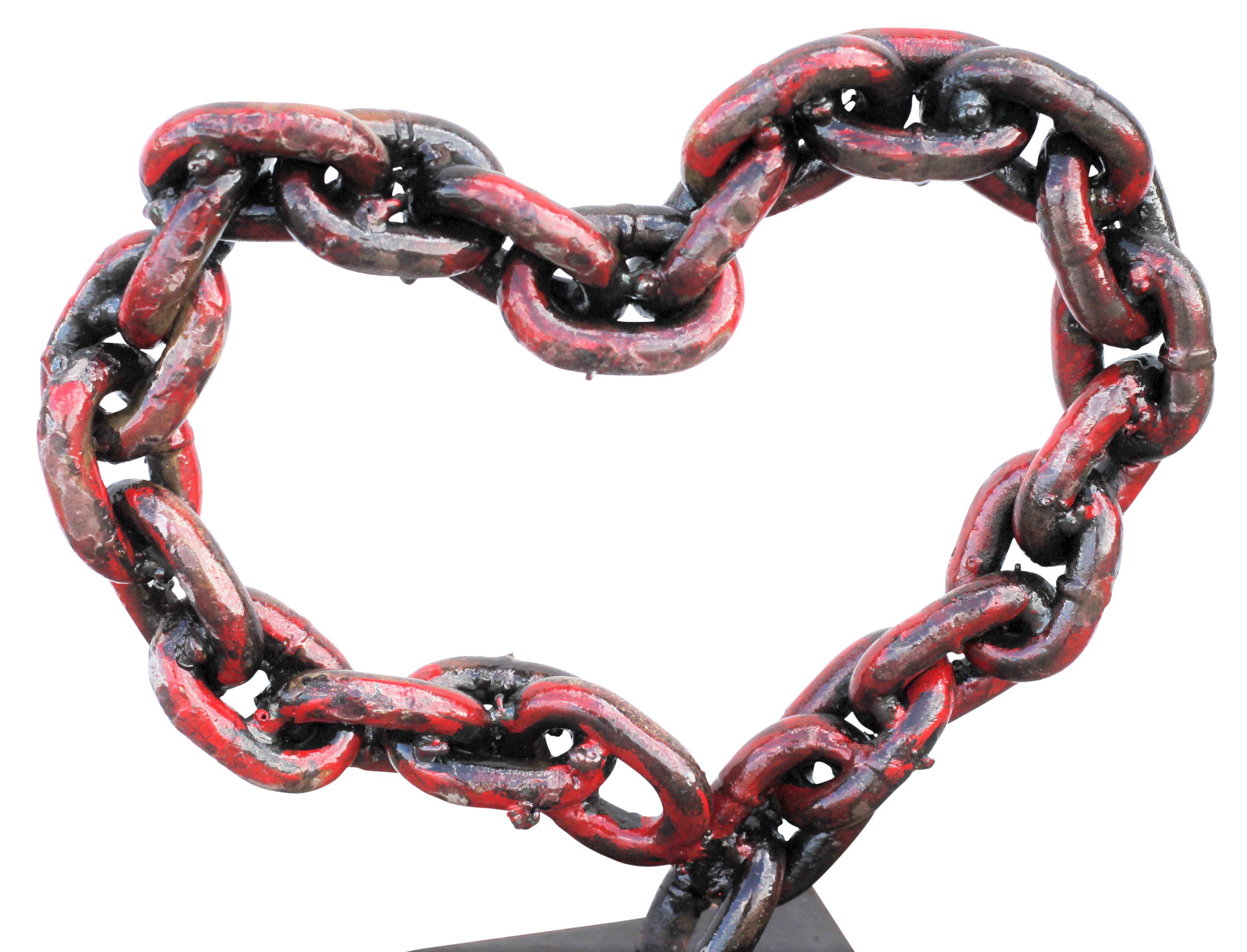 Buy Hand Crafted Metal Red Chain Heart, Valentines Day Gift Ideas, For ...