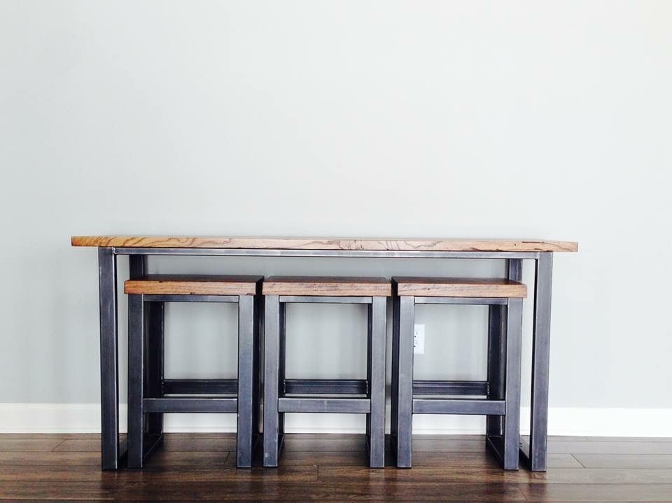 Custom Metal Stool With Wood Top by Bord | CustomMade.com