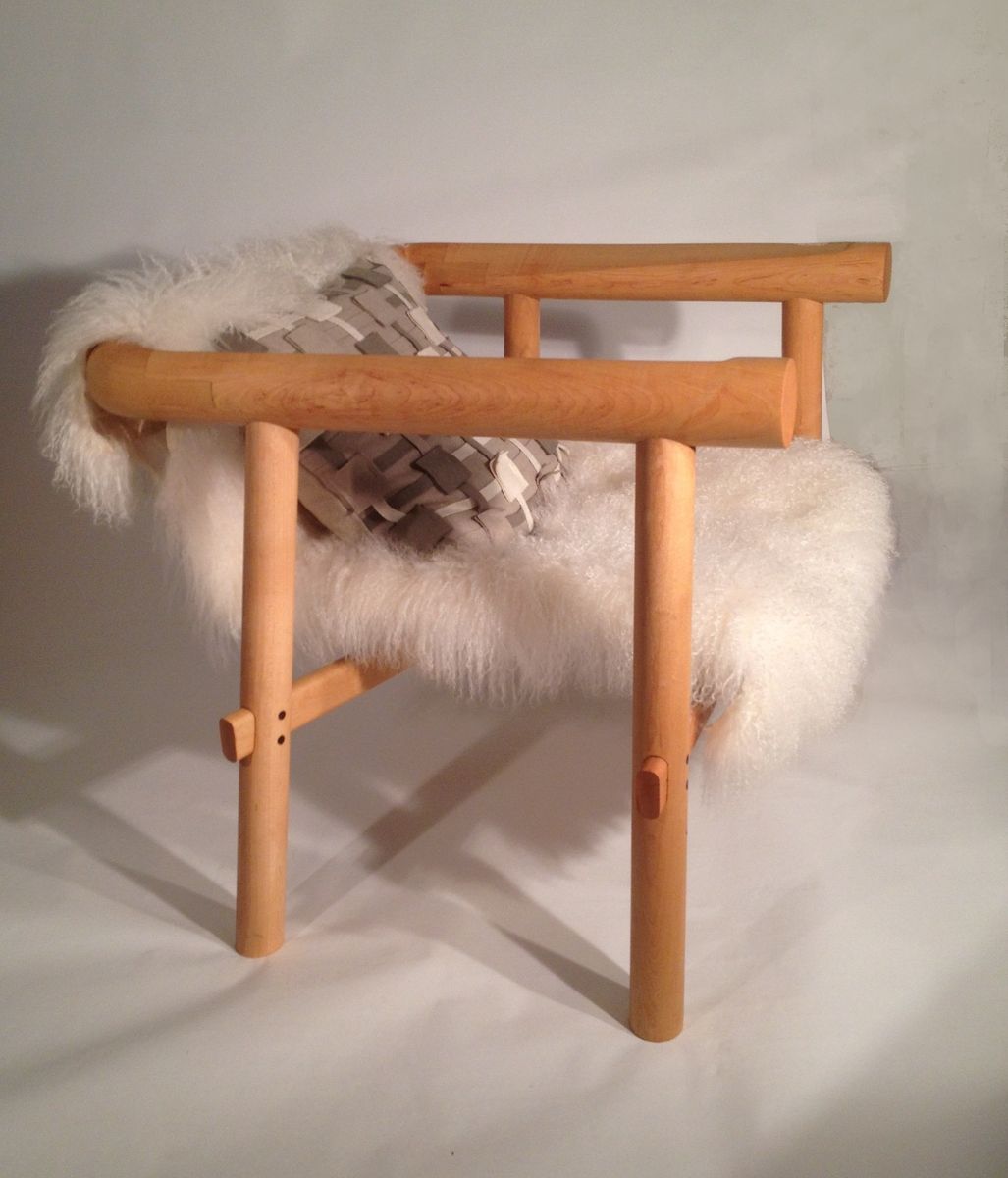 Custom Sheepskin Lounge Chair by Chris Maher Design | CustomMade.com