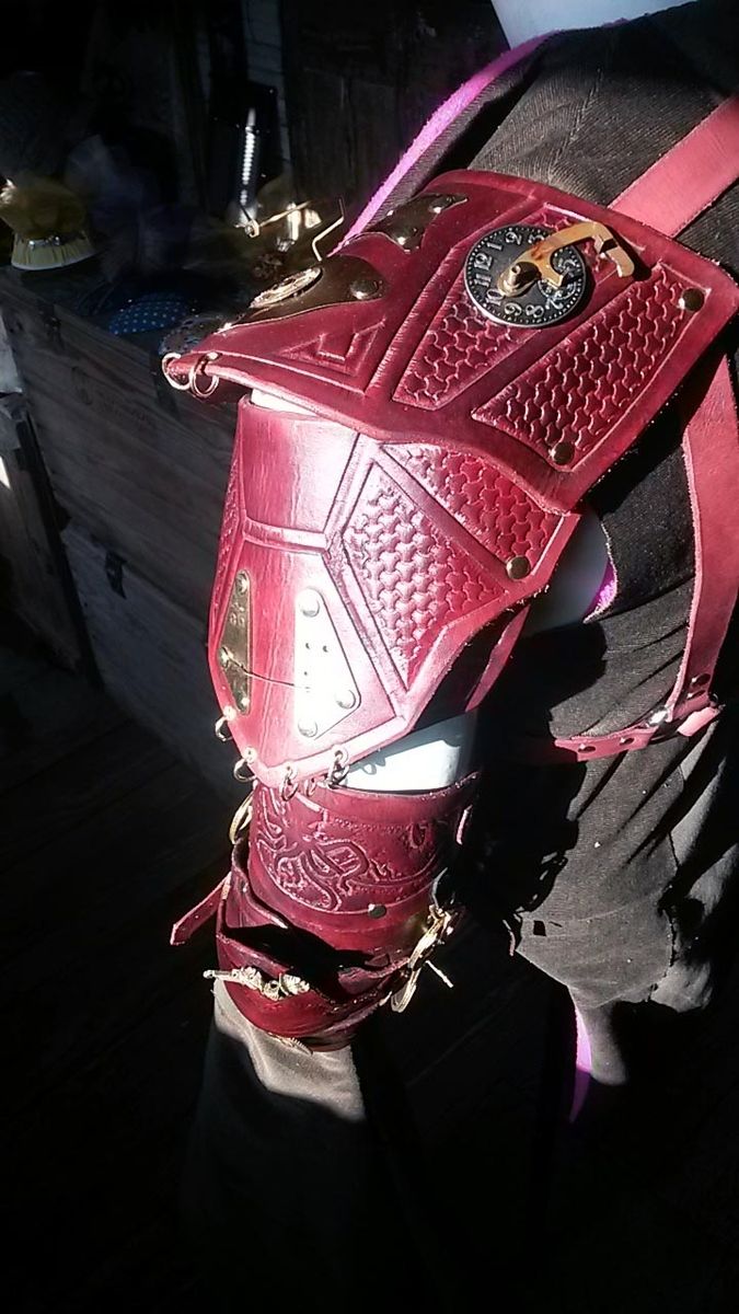 Hand Crafted Steampunk Shoulder Armor With And Elbow Octopus by Airship ...
