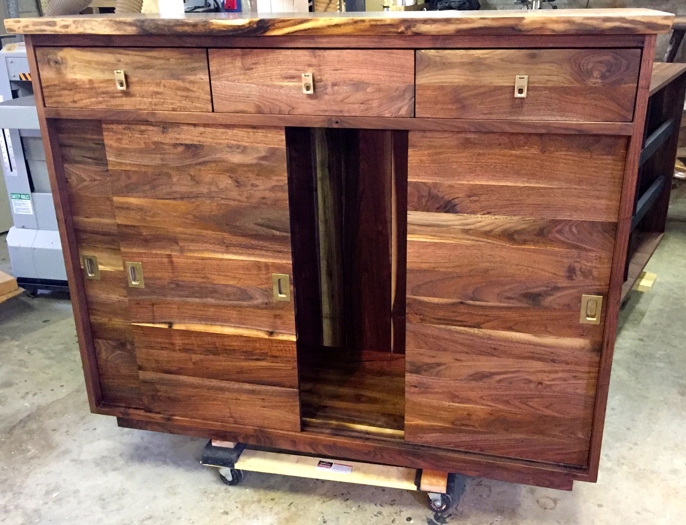 Custom Made Live Edge Walnut Cabinet by Appalachian Joinery ...