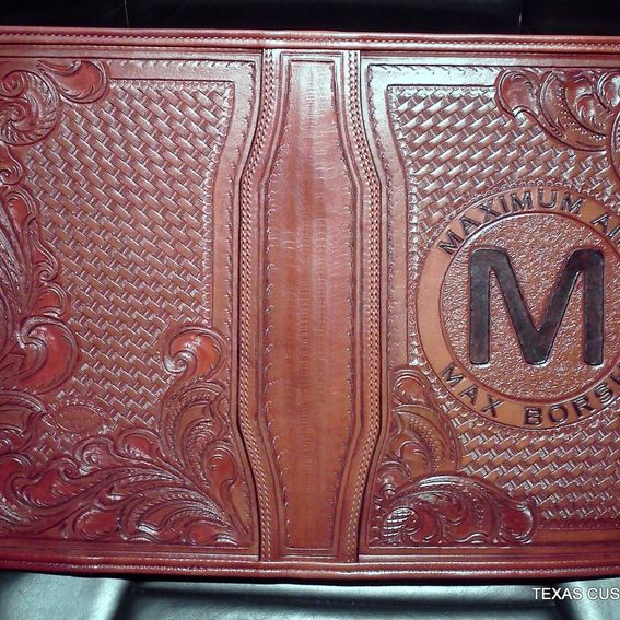 Handmade Custom Leather Portfolio by Texas Custom Crafts | CustomMade.com