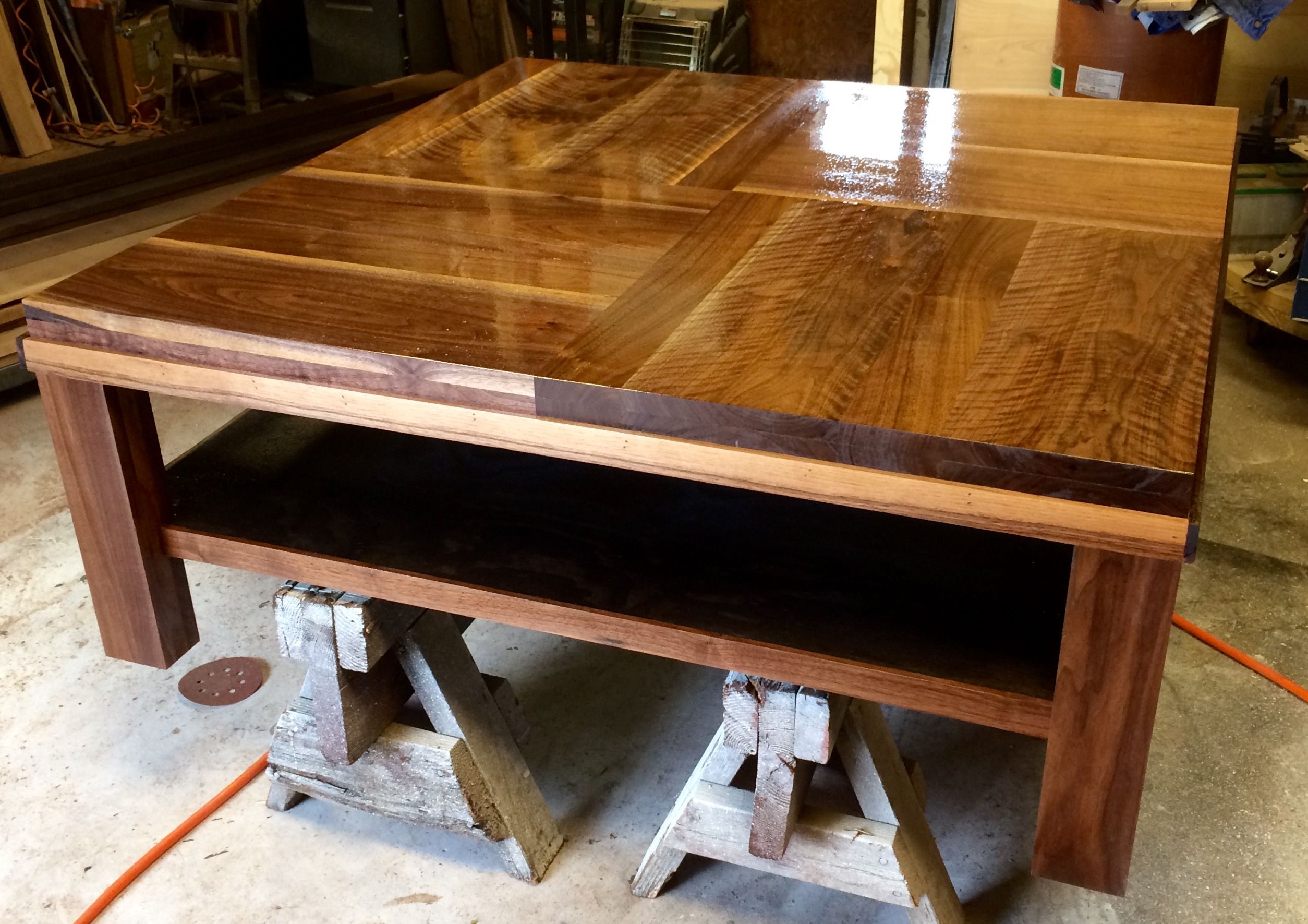 Buy Custom Modern Walnut Coffee Table, made to order from The Stockton ...