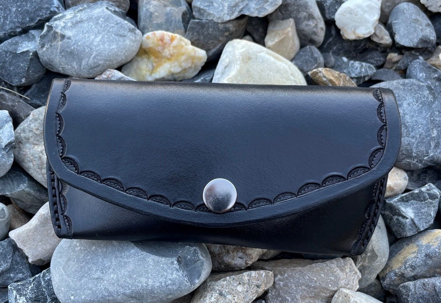 Buy Hand Made Custom Leather Eyeglasssunglass Case Made To Order From Rc Custom Woodworks And