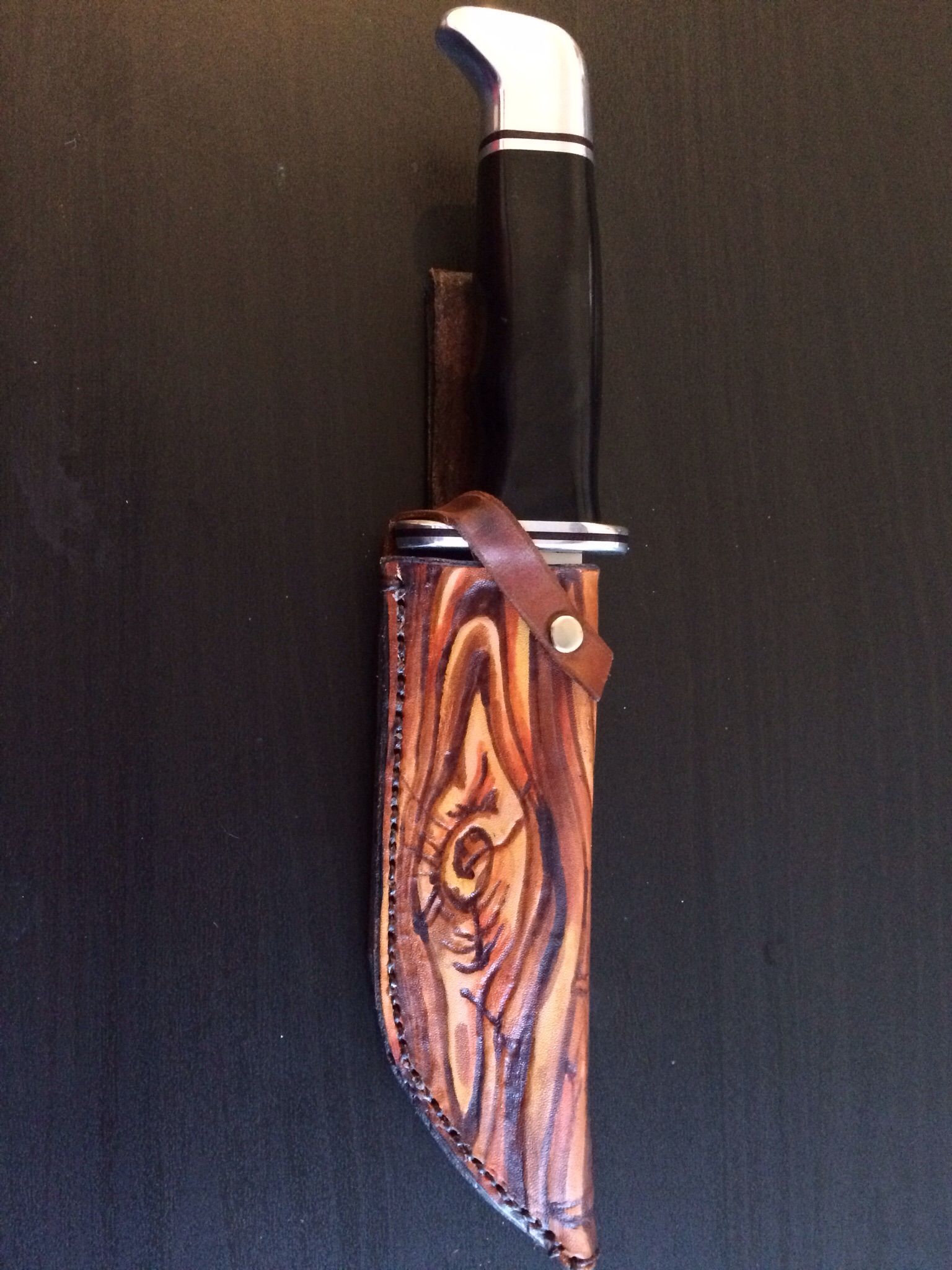 Buy Hand Made Custom Leather Buck Knife Sheath, made to order from ... Buy Hand Made Custom Leather Buck Knife Sheath, made to order from ...