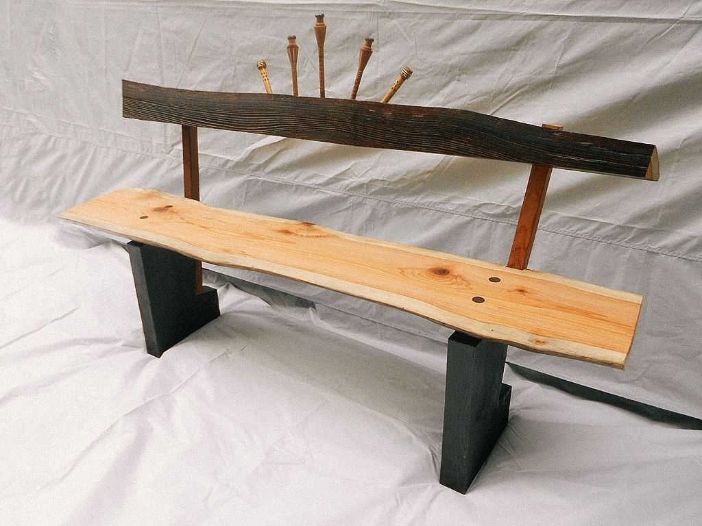 Hand Made Asian Sunrise Bench by Wood Shed Production | CustomMade.com