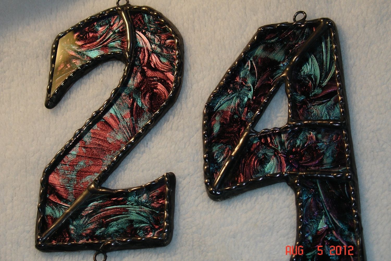 Handmade Stained Glass House Numbers Sz 2x4 - Custom Orders by Artistic ...