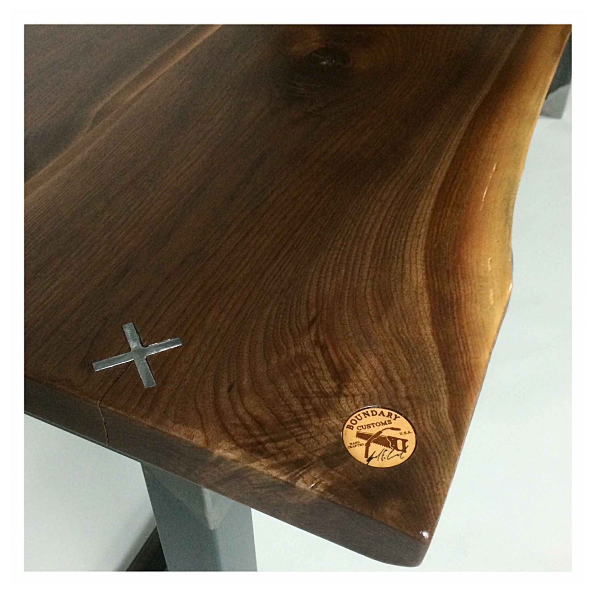 Handmade Live Edge Slab Desk Or Table ... Industrial Live Edge by CAUV ...