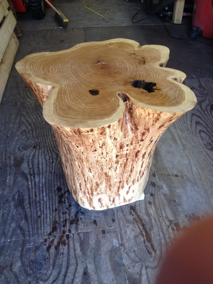 Custom Made Stump, Tree Base End Tables by Live Edge Woodcrafts ...