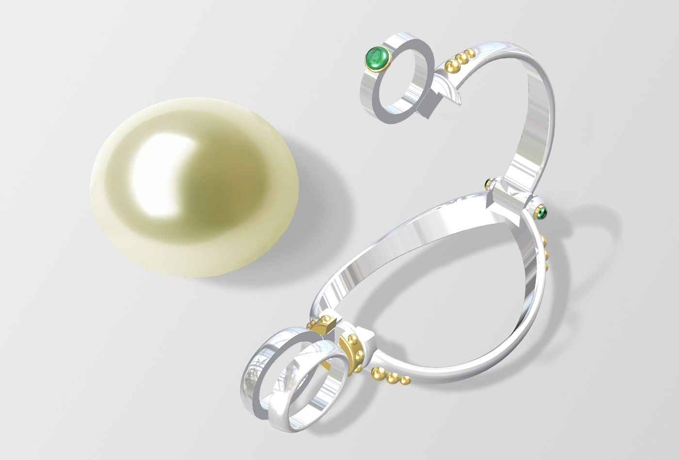 Hand Made Caged Pearl Pendant by Muse Metals | CustomMade.com