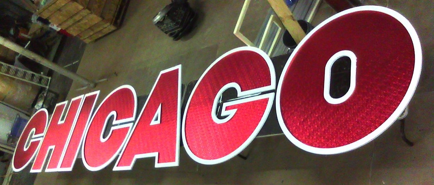 Hand Crafted Large Chicago Sign (Broadway Style) by SteelDesign ...