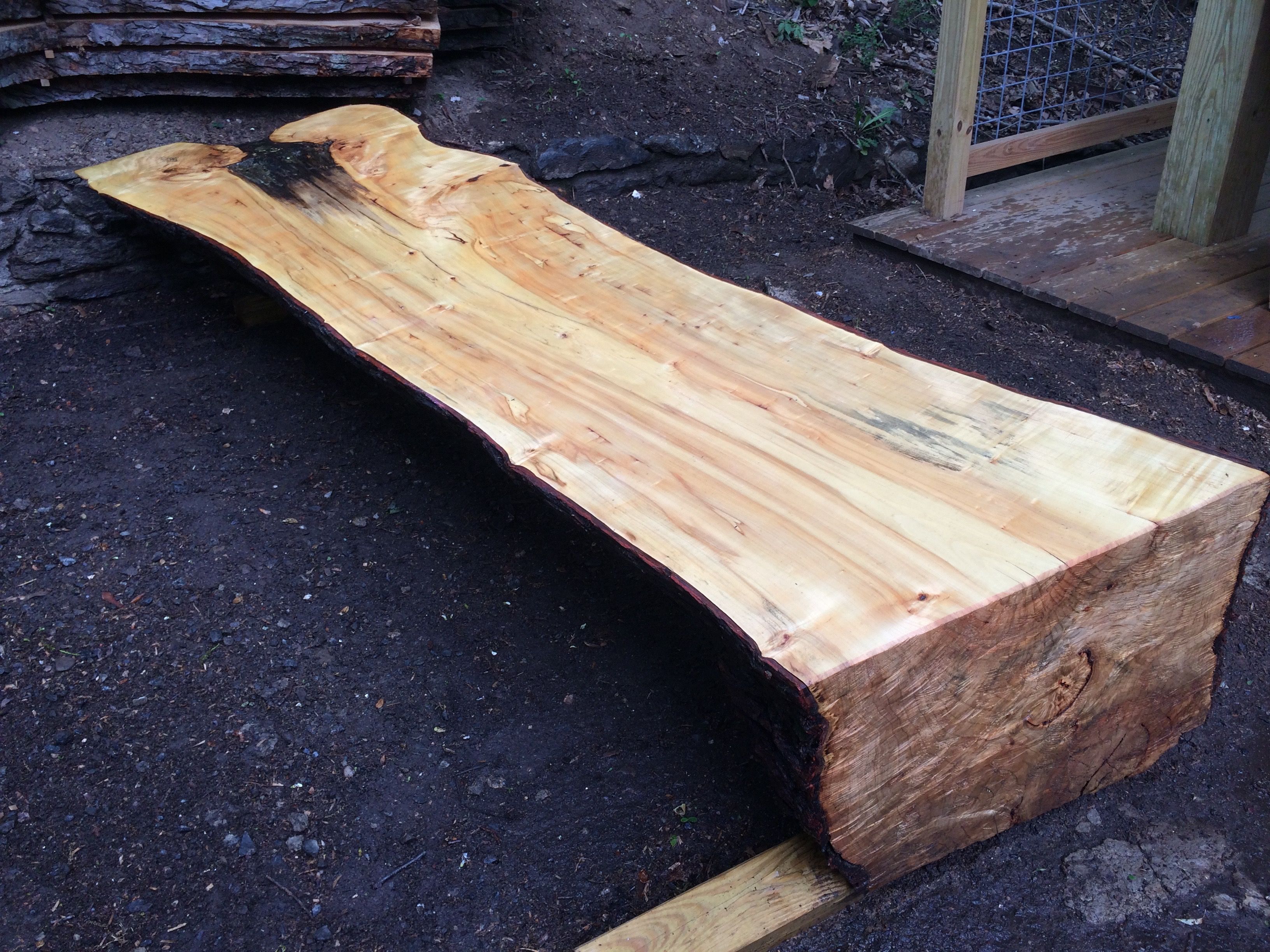 Buy Hand Crafted Natural Slab Bench, made to order from Green River ...