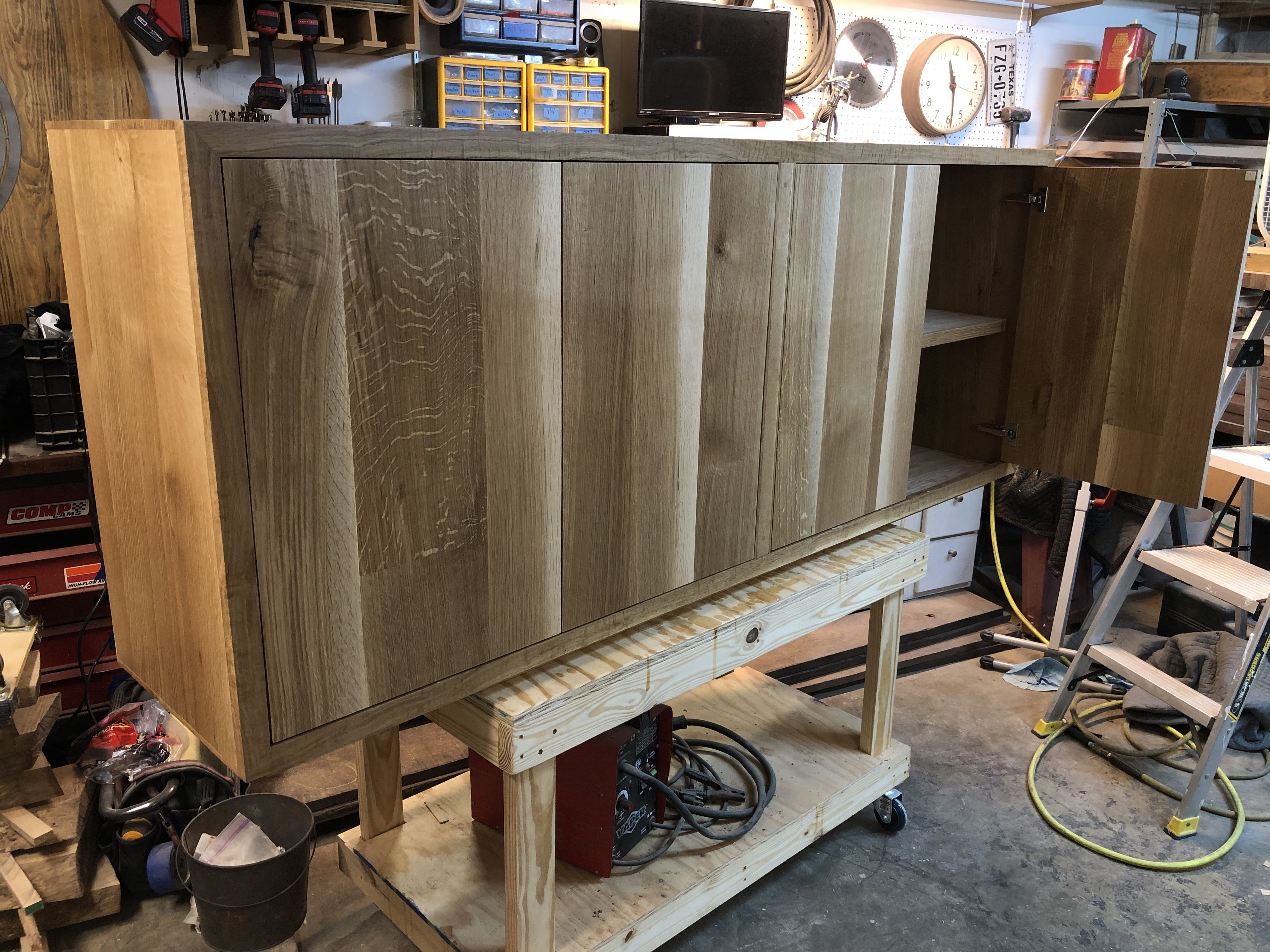 Hand Crafted Quartered Oak Buffet With 4 Doors by HH Co Design ...