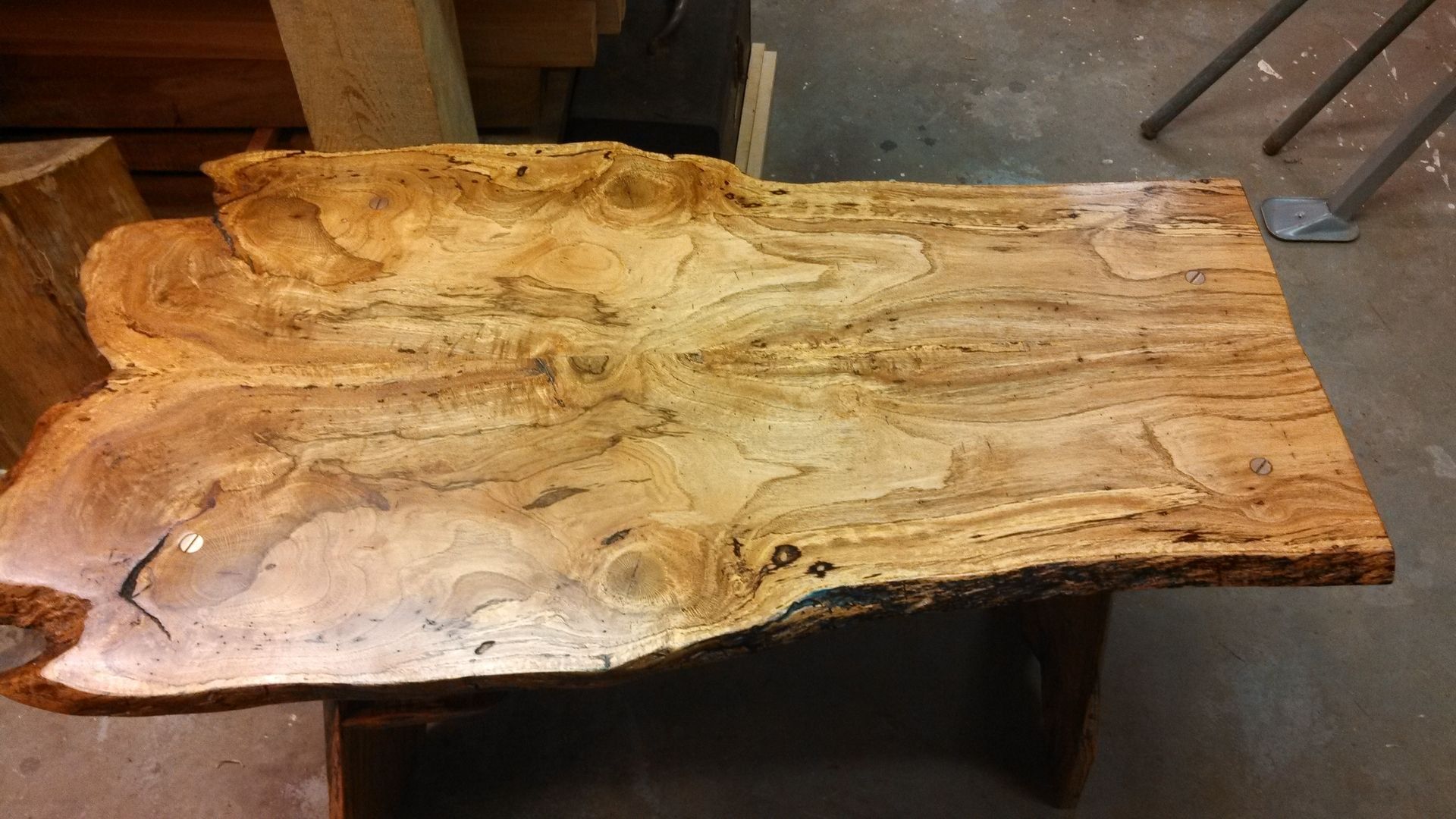Custom Spalted Water Oak Live Edge Coffee Table by timbertotables ...