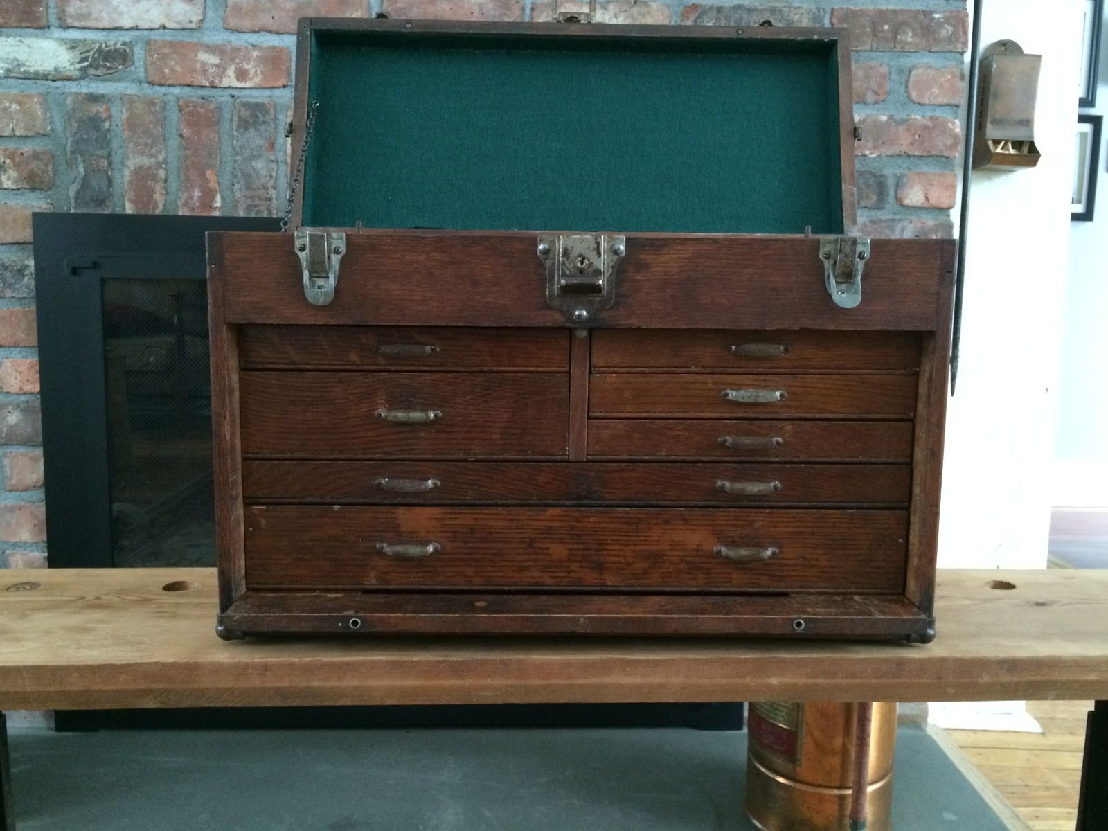 Hand Crafted Vintage Industrial Machinist Tool Box / Jewelry Box by M ...