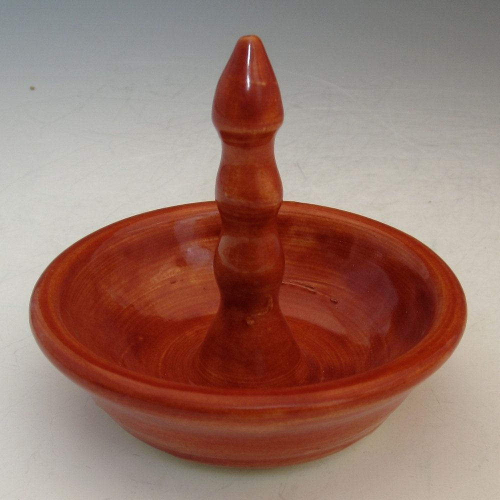 Custom Made Red Pottery Ring Holder by Tulane Road Pottery | CustomMade.com