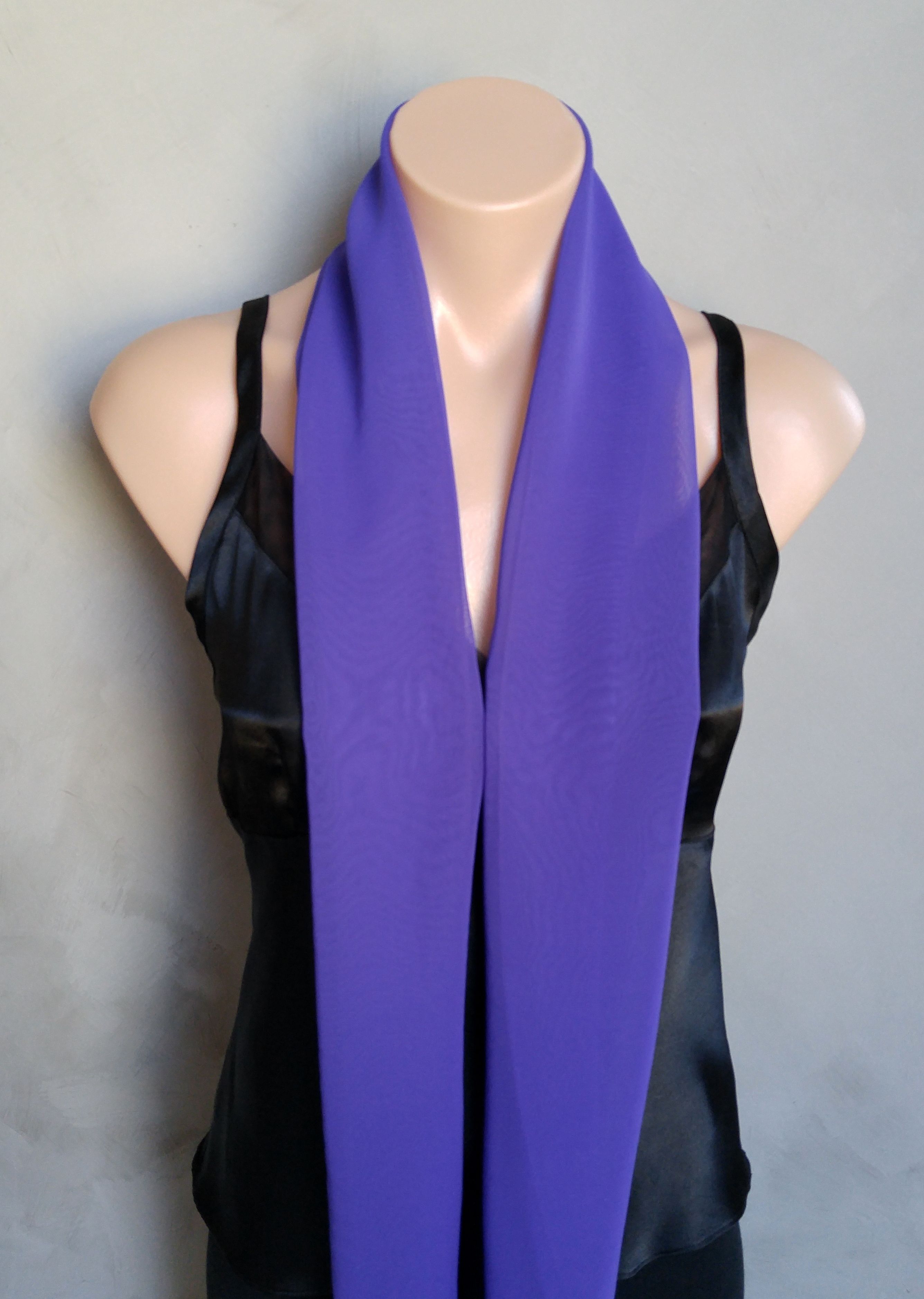 Buy Custom Made Purple Chiffon Scarf, made to order from All Seasons ...