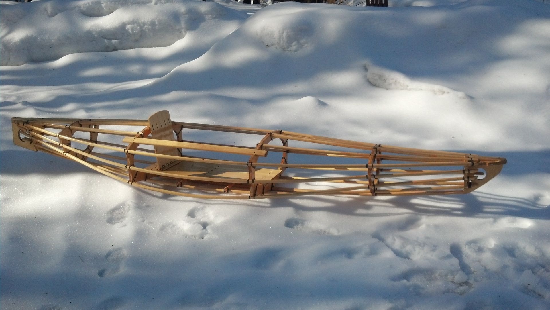Handmade Skin On Frame Wood Kayak With Polyester Skin. by Drew's Up ...