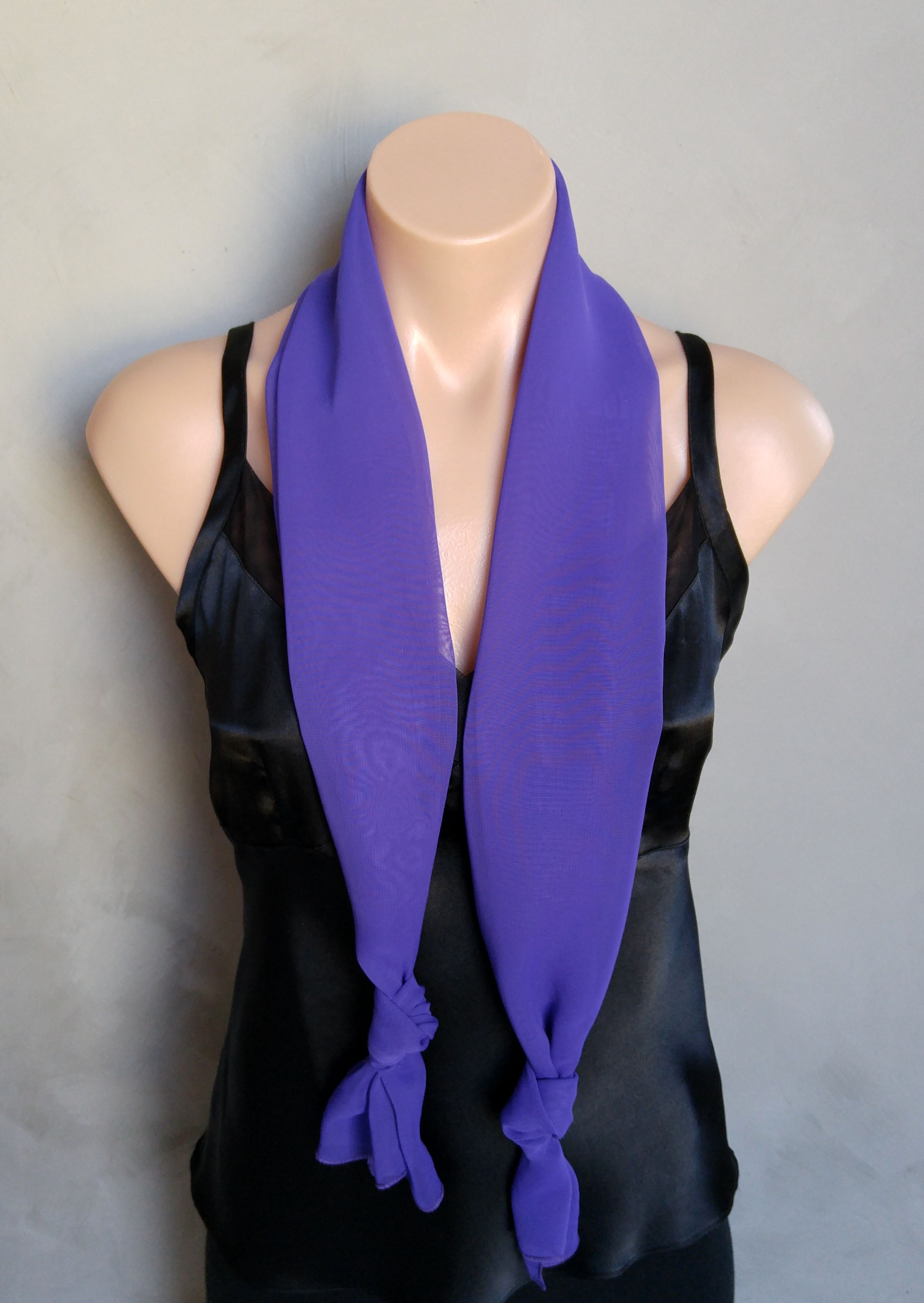 Buy Custom Made Purple Chiffon Scarf, made to order from All Seasons ...