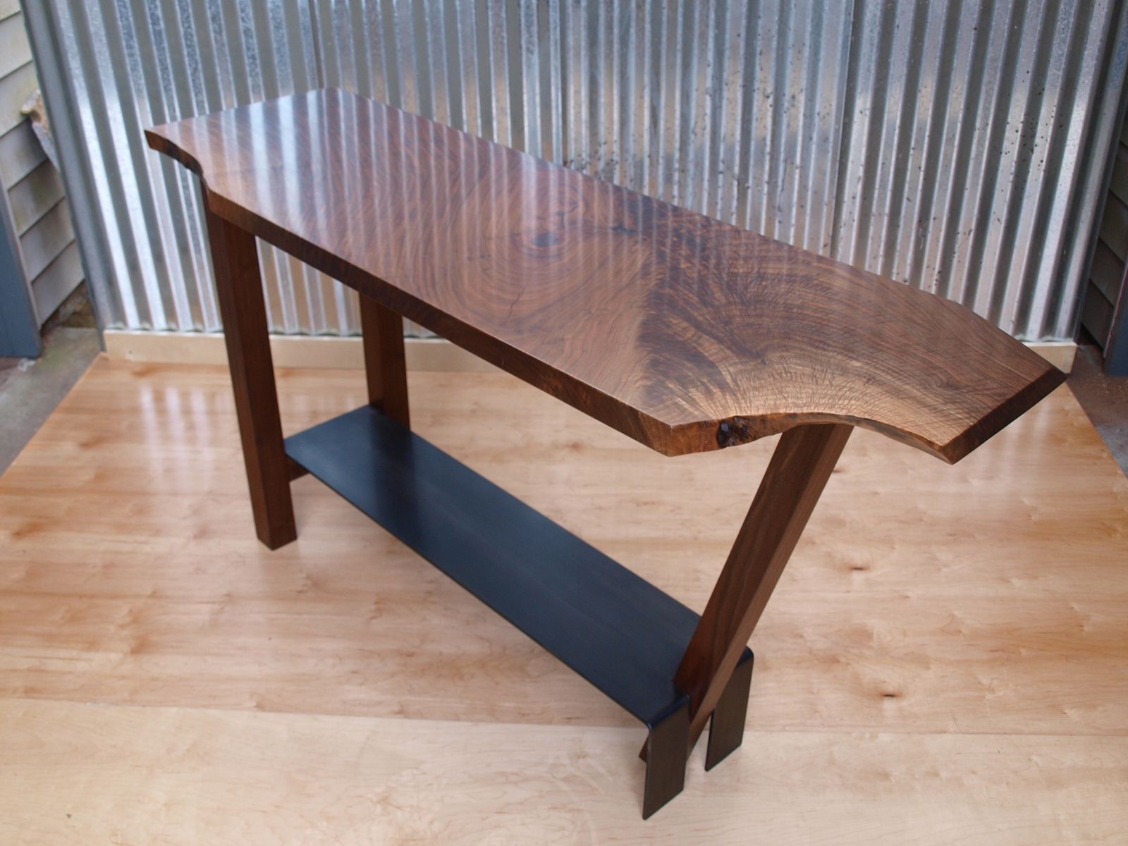 Custom Made Walnut Console Table by WITNESS TREE STUDIOS | CustomMade.com