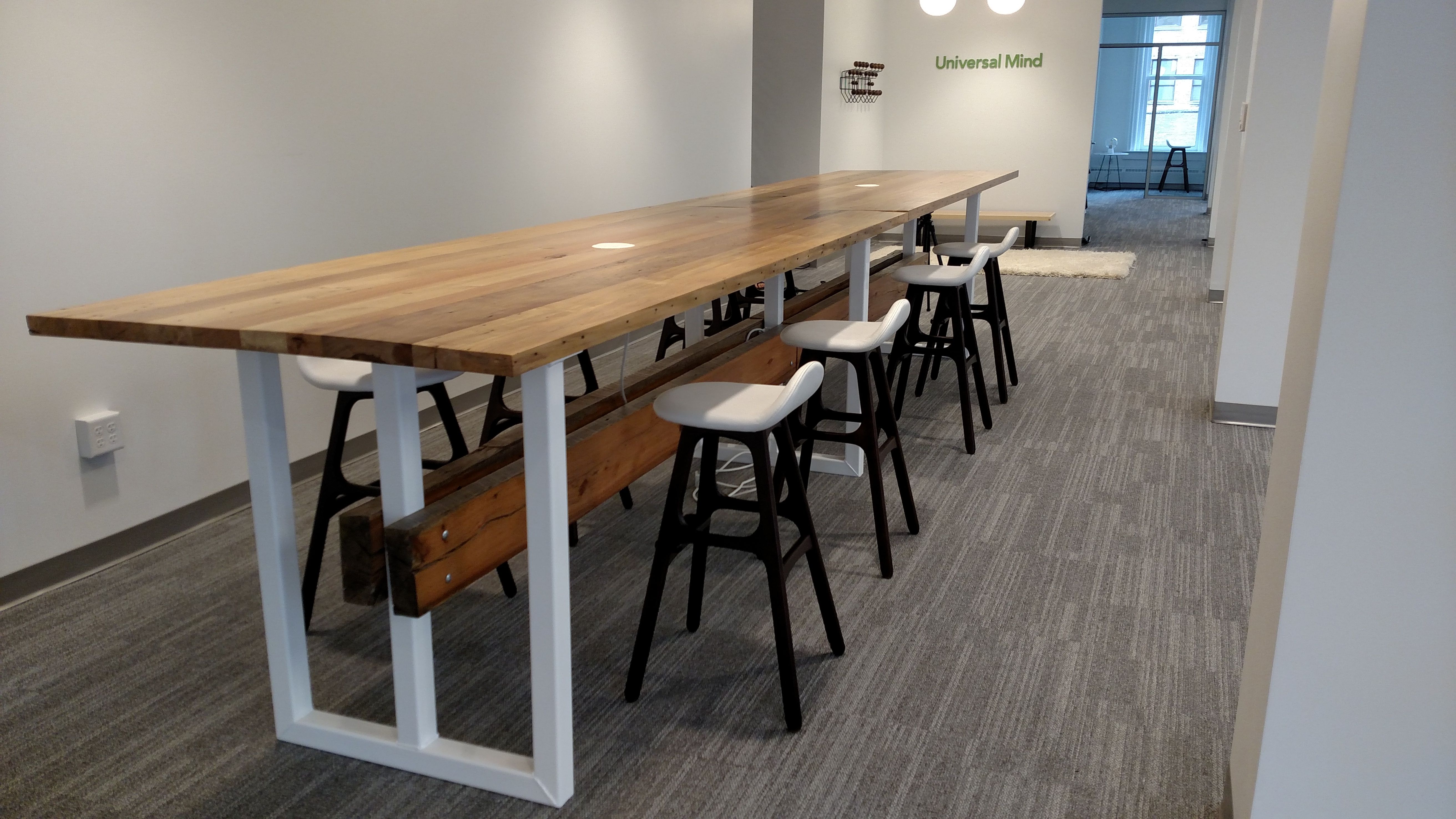 Hand Made Custom Contemporary Reclaimed Wood And Steel Conference Table ...
