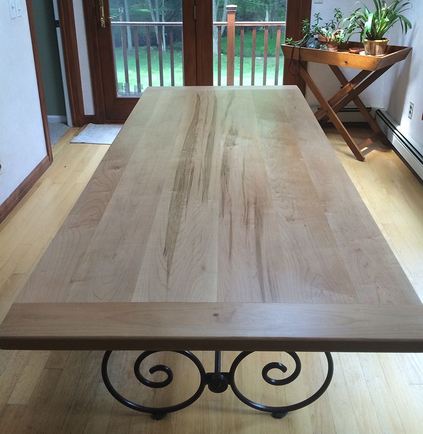 Hand Crafted Maple Tabletop With Breadboard Ends by Wyckoff Woodworks ...