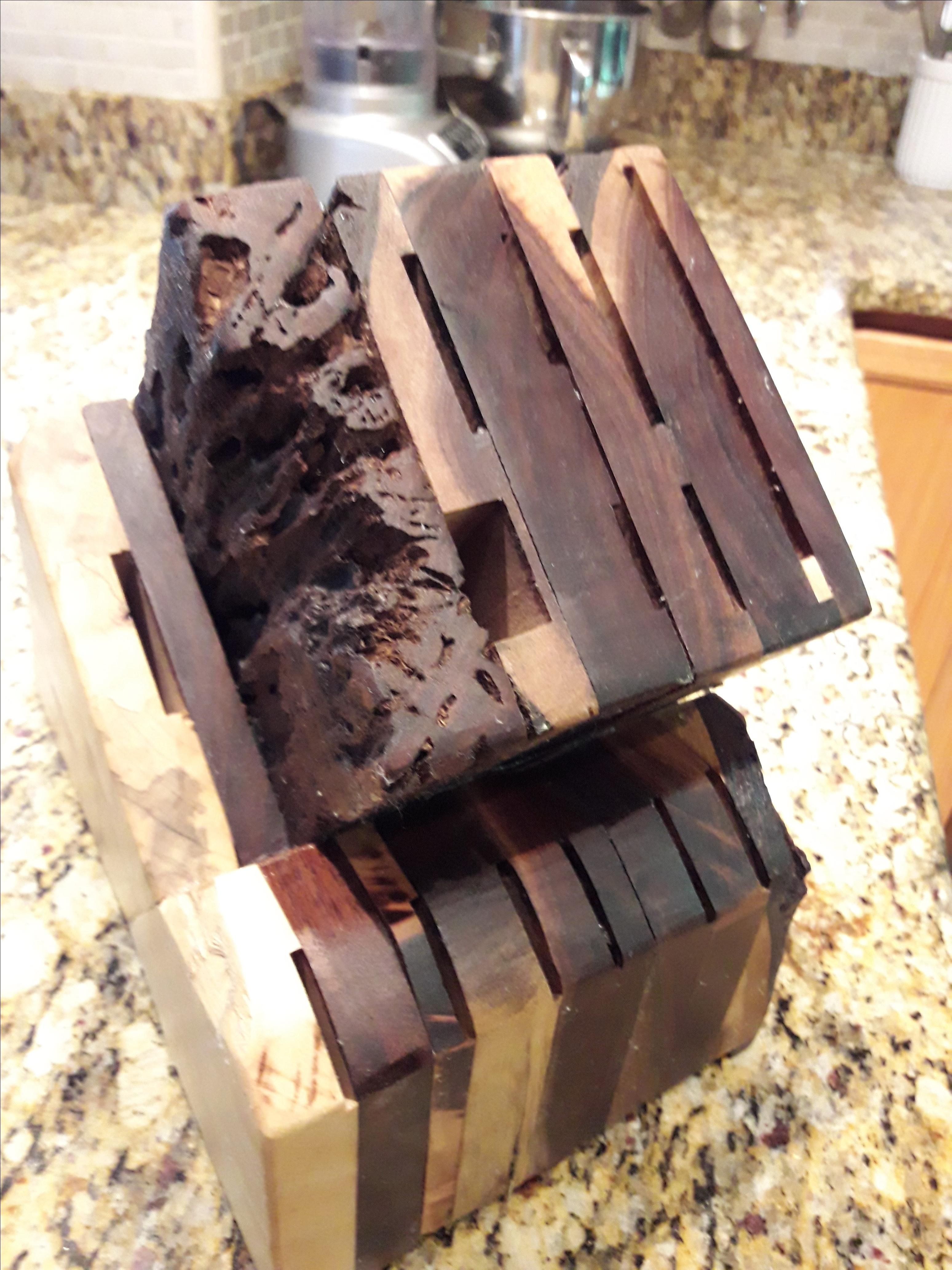 Hand Crafted Rustic Walnut And Maple Knife Block by Debner Fine Art and ...