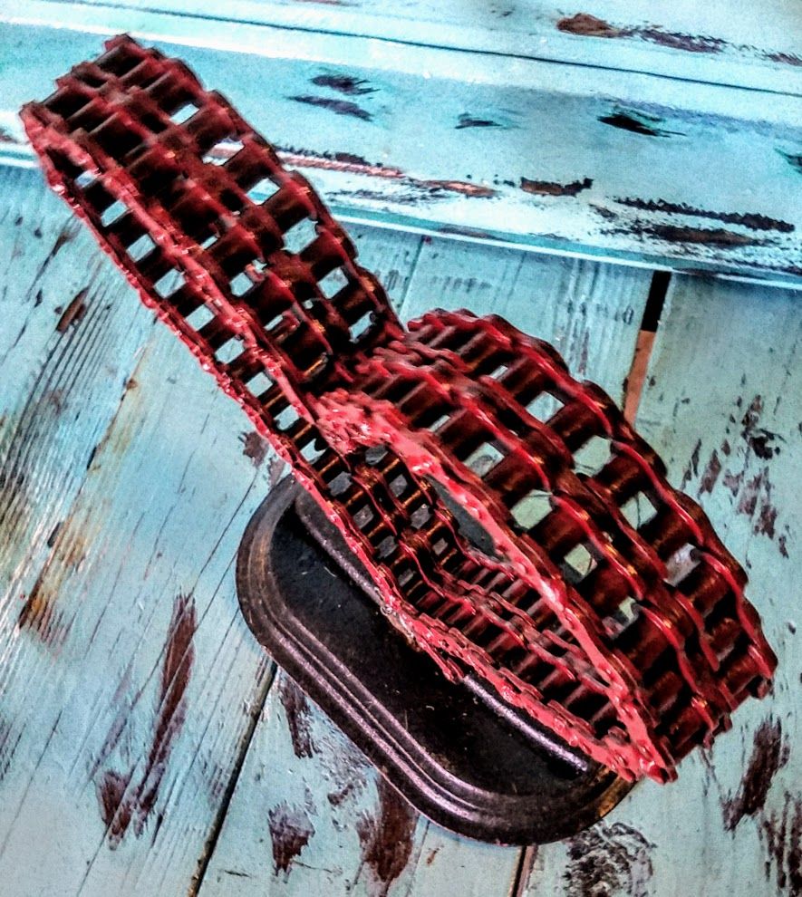 Buy Custom Metal Bike Chain Art Heart, made to order from Metal Art at ...