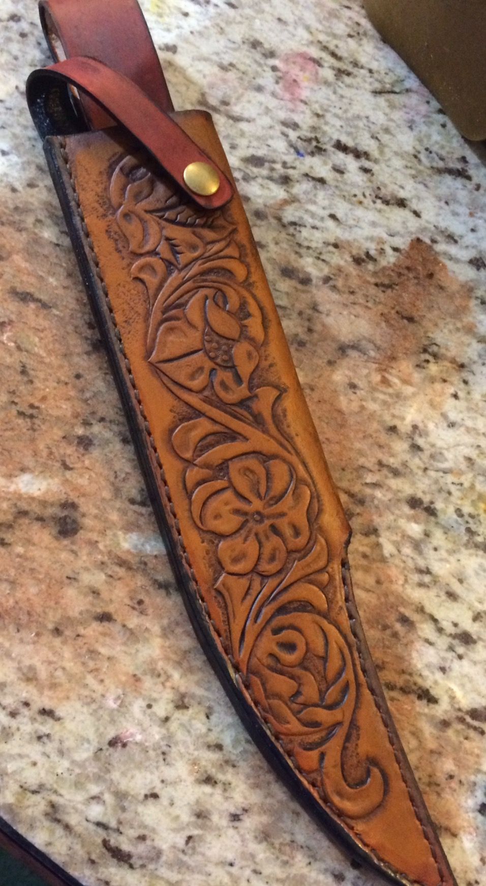 Buy Custom Large Bowie Knife Sheath Leather Made To Order From Saxon 