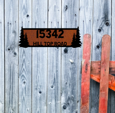 Buy Custom Personalized Metal Address Sign, made to order from Bison ...