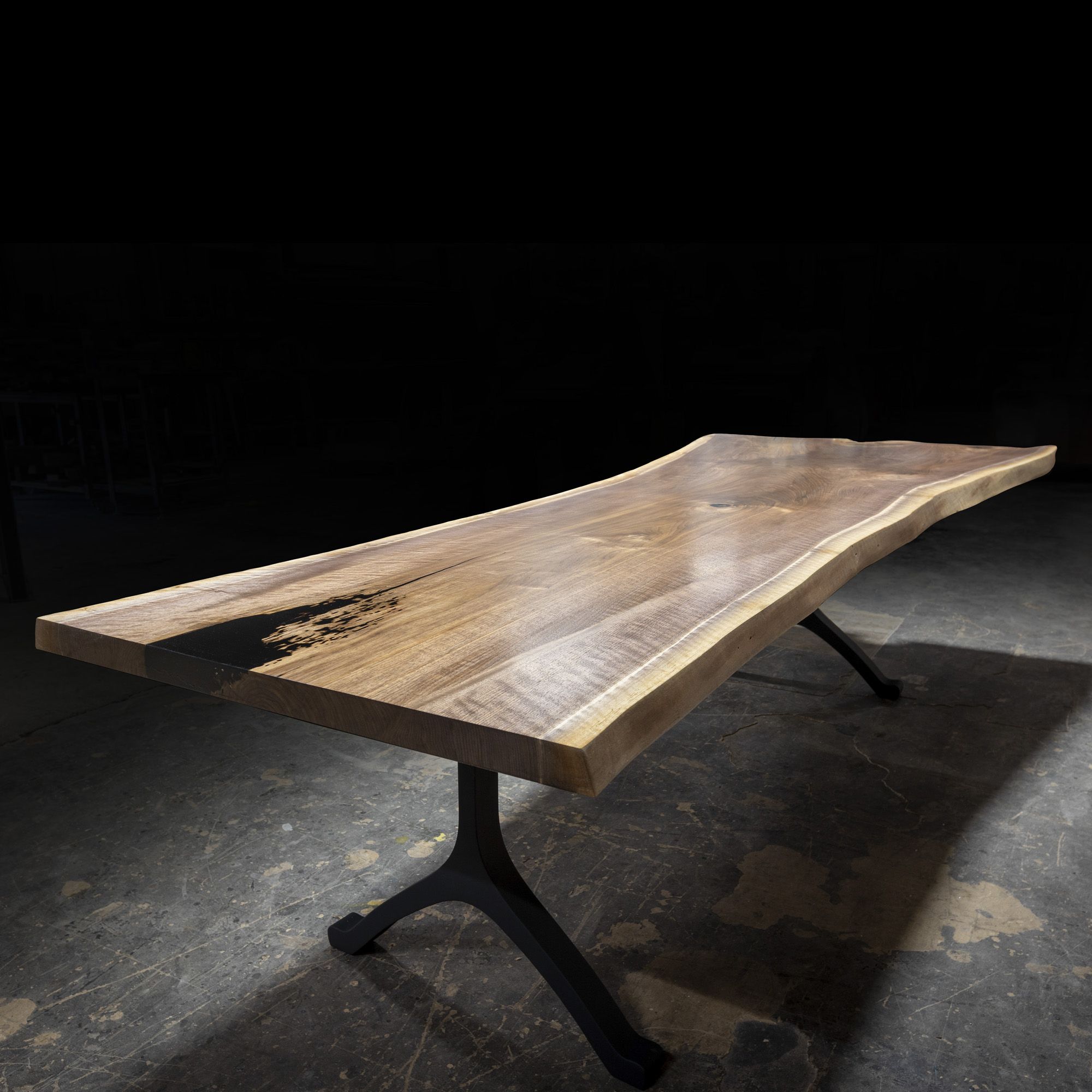 Custom Made Single Slab Freeform Live Edge Walnut Dining Table by ...