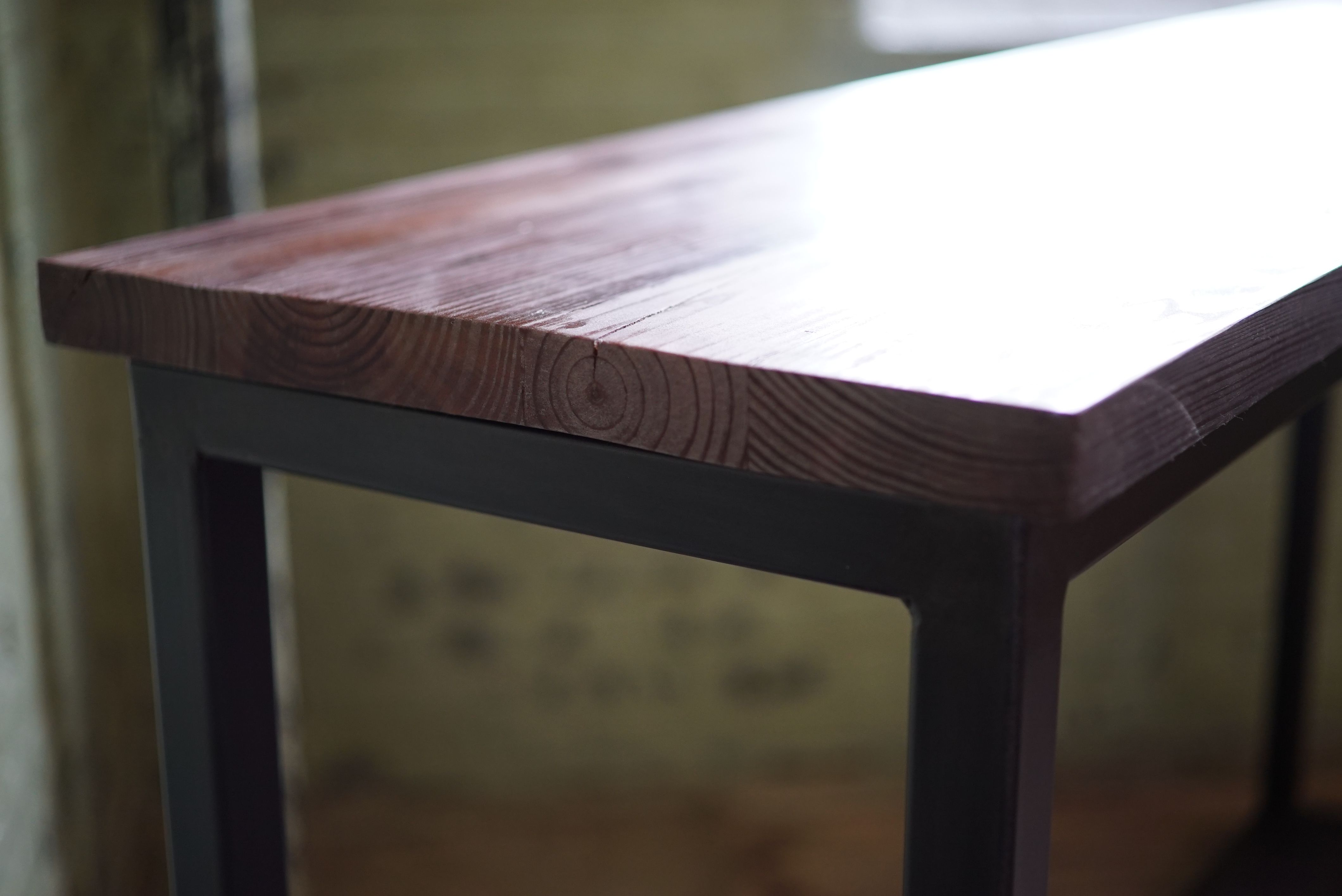 Custom Southern Industrial Design Cube Console Table With Reclaimed ...